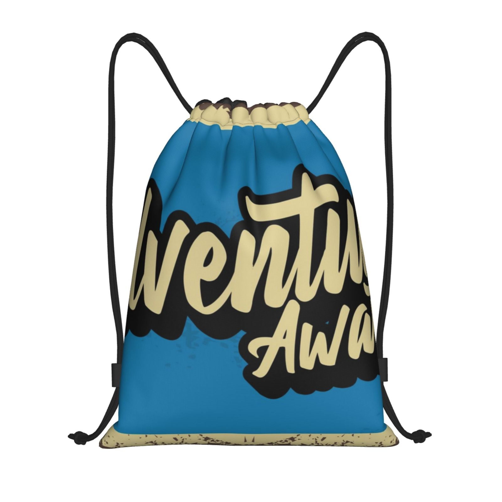 Zufioo Adventure Awaits Sports Cinch Sack Gym String Bags Machine ...