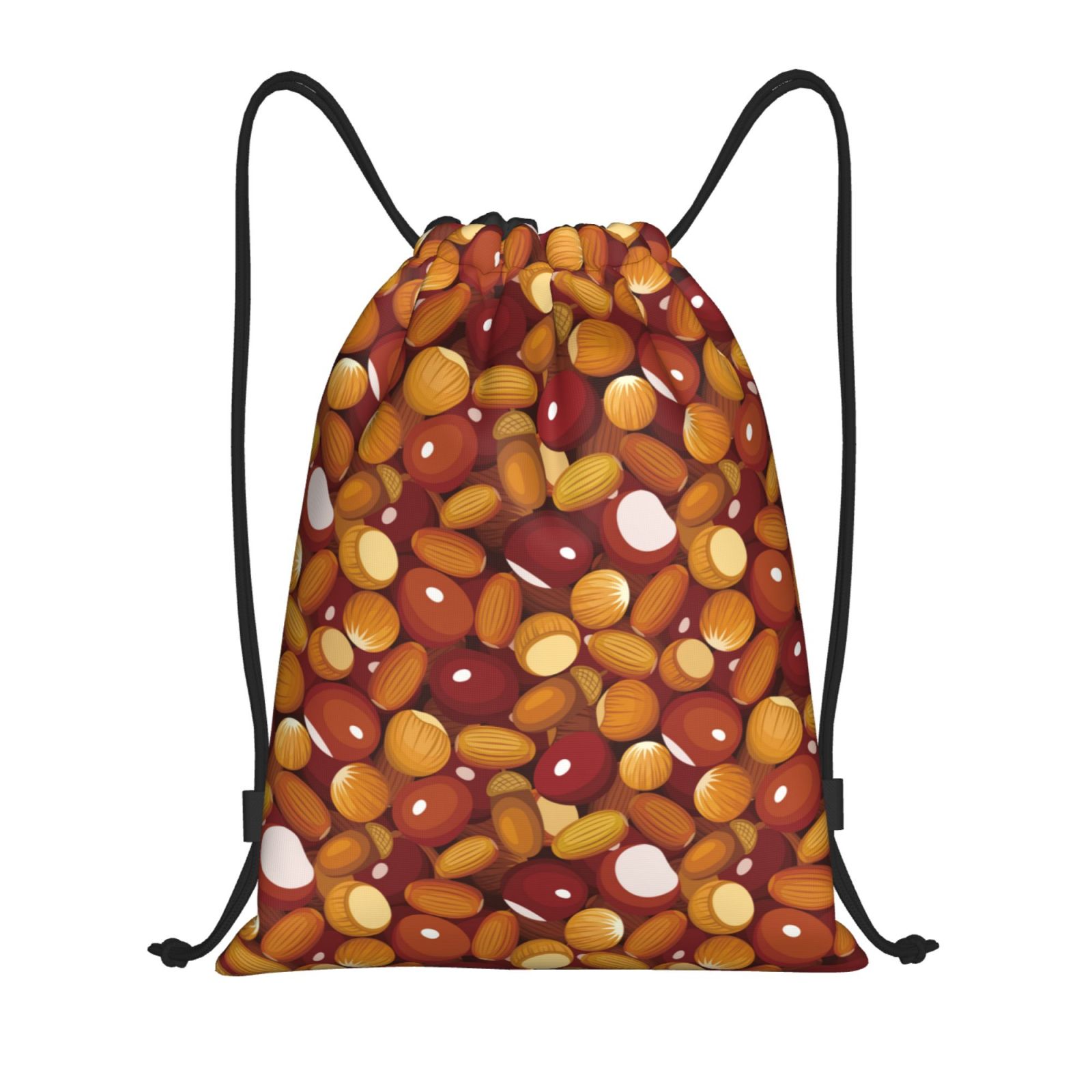 Zufioo Almond Nuts Sports Cinch Sack Gym String Bags Machine Washable ...