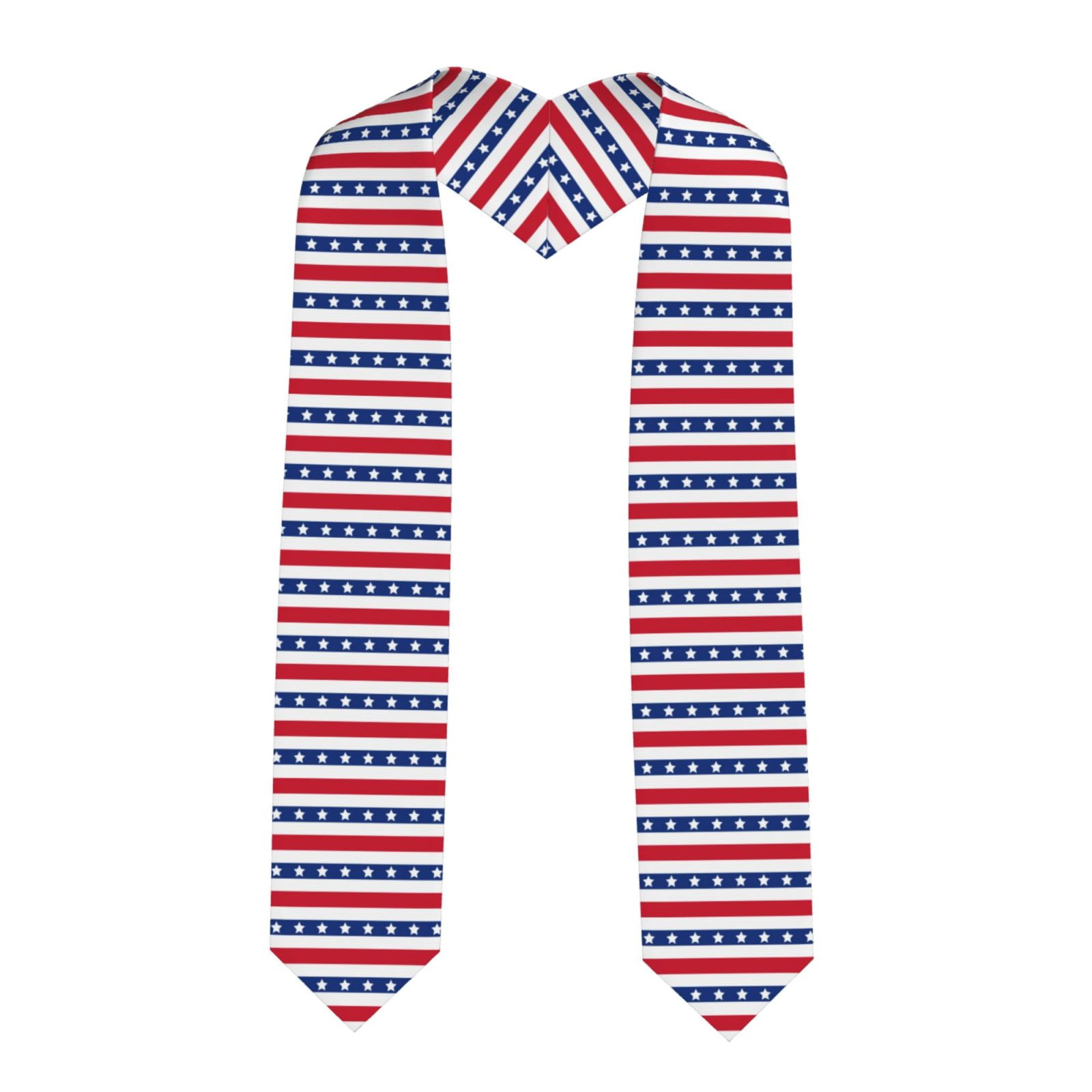 Zufioo American Patriotic Stars And Stripes Print Graduation Shawl ...