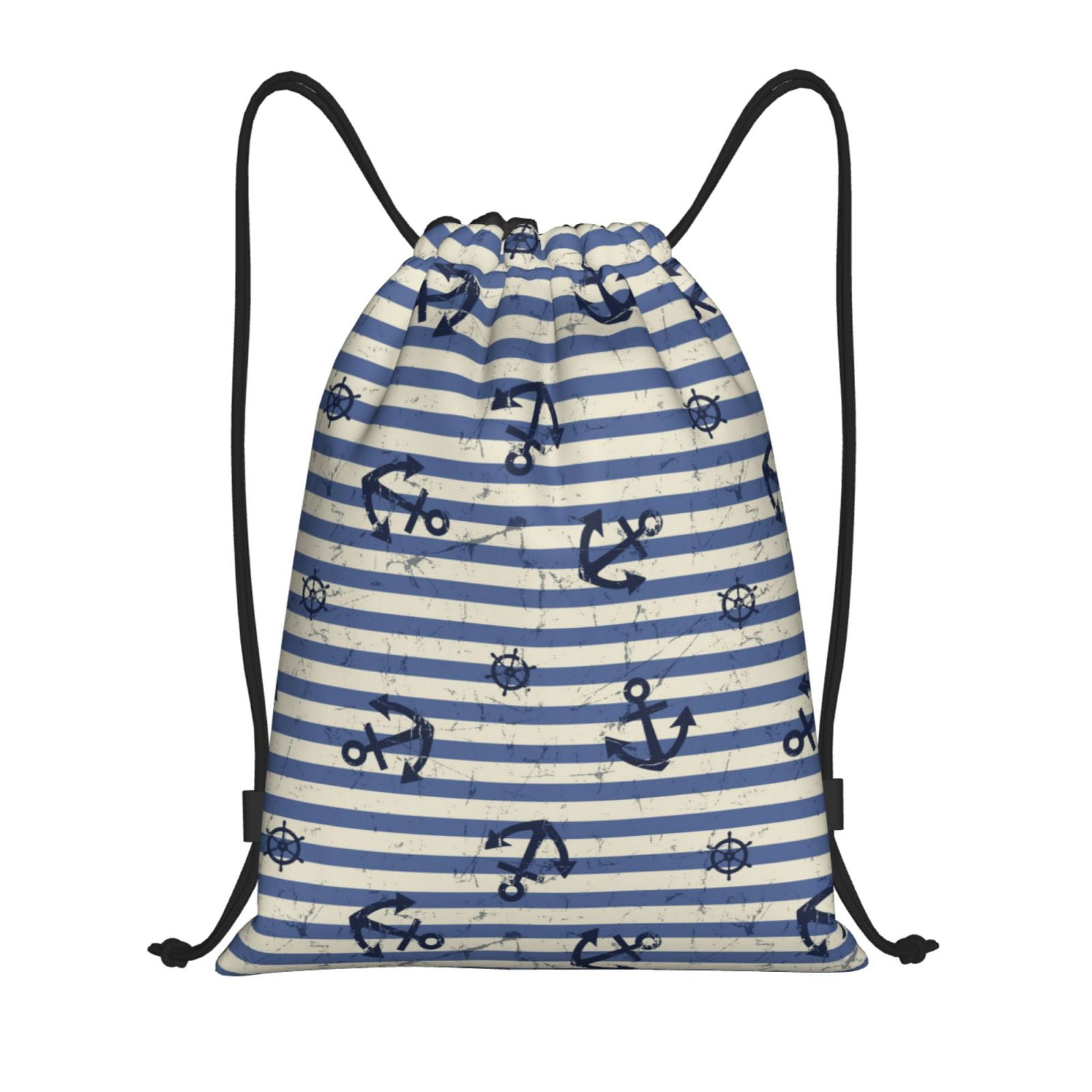 Zufioo Anchors And Steering Wheel Sports Cinch Sack Gym String Bags ...