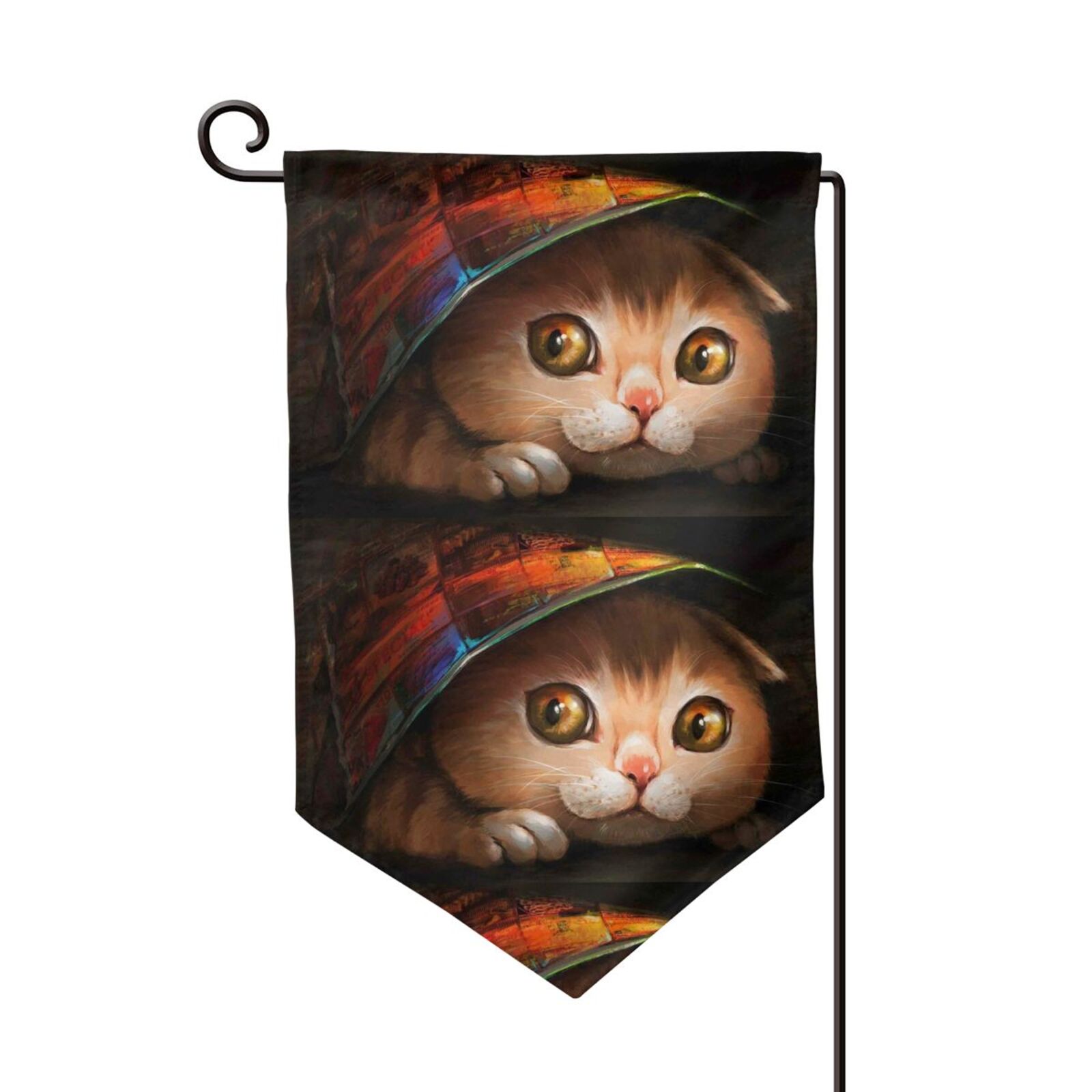 Zufioo Animal Cat Print Garden Decoration Flags, Sun-resistant and ...