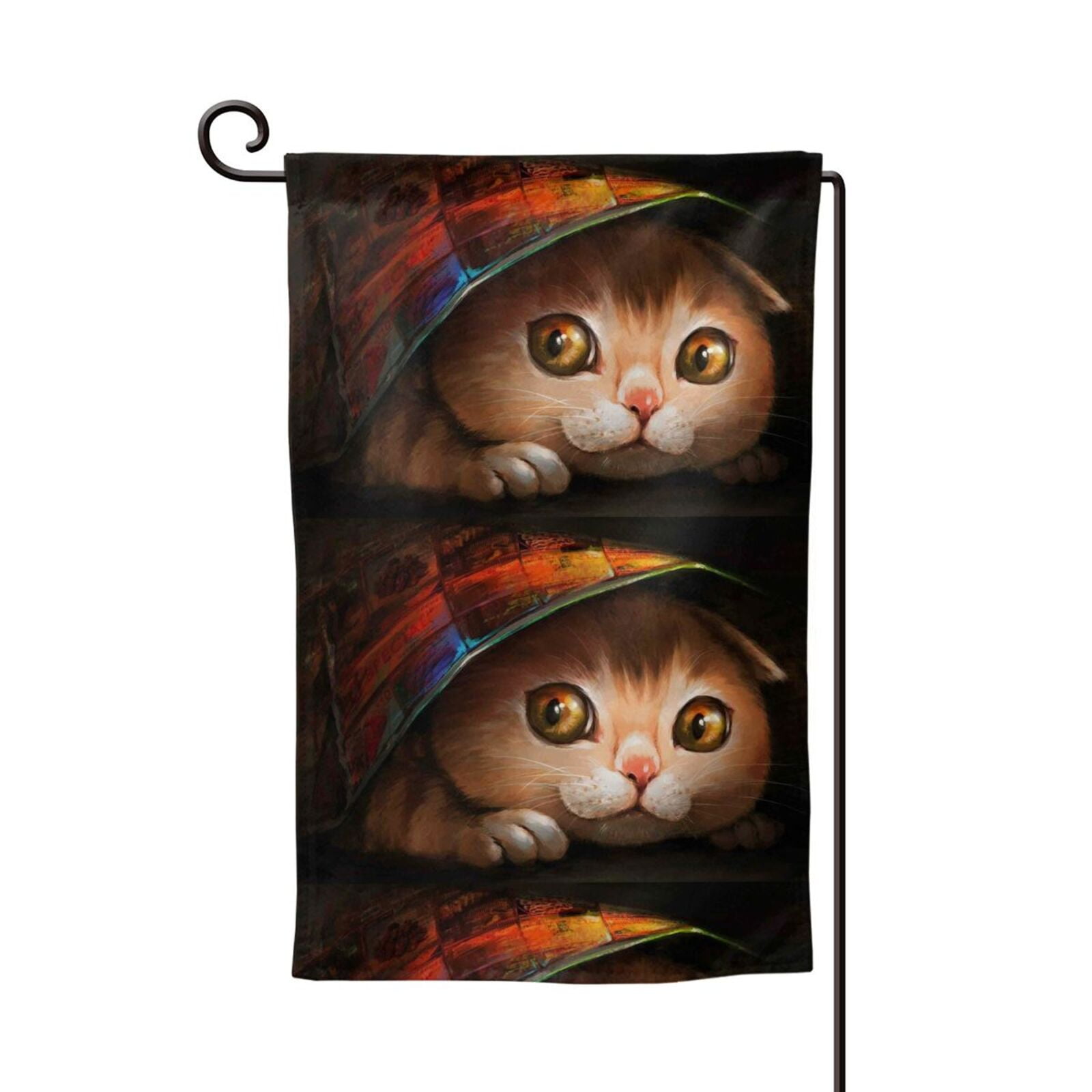 Zufioo Animal Cat Print Garden Decoration Flags, Sun-resistant and ...