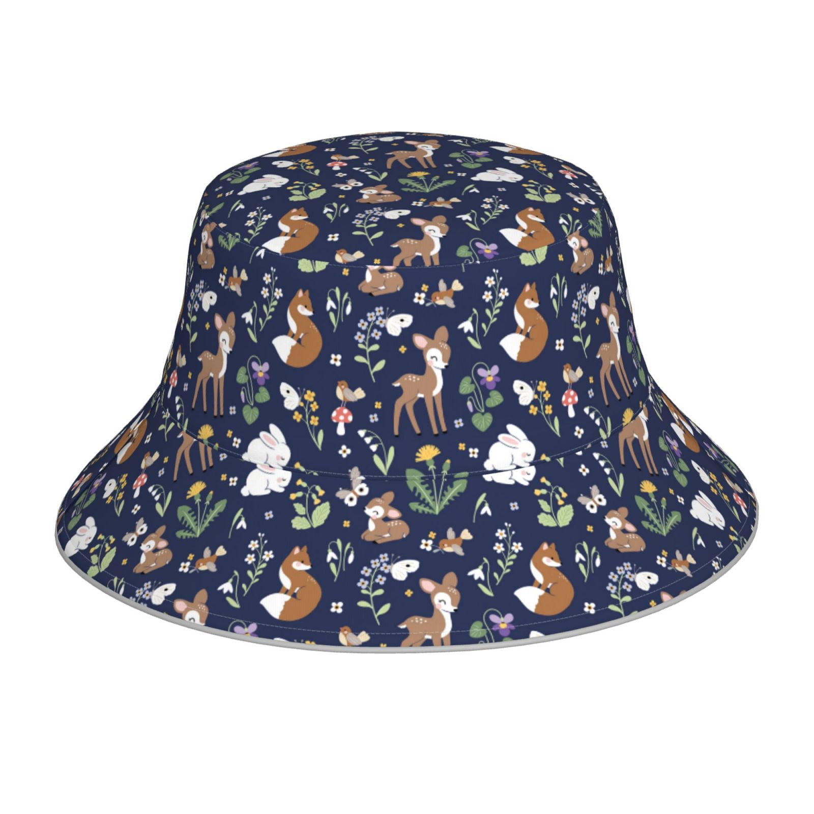 Zufioo Animals And Wildflowers Waterproof Reflective Holographic Bucket ...