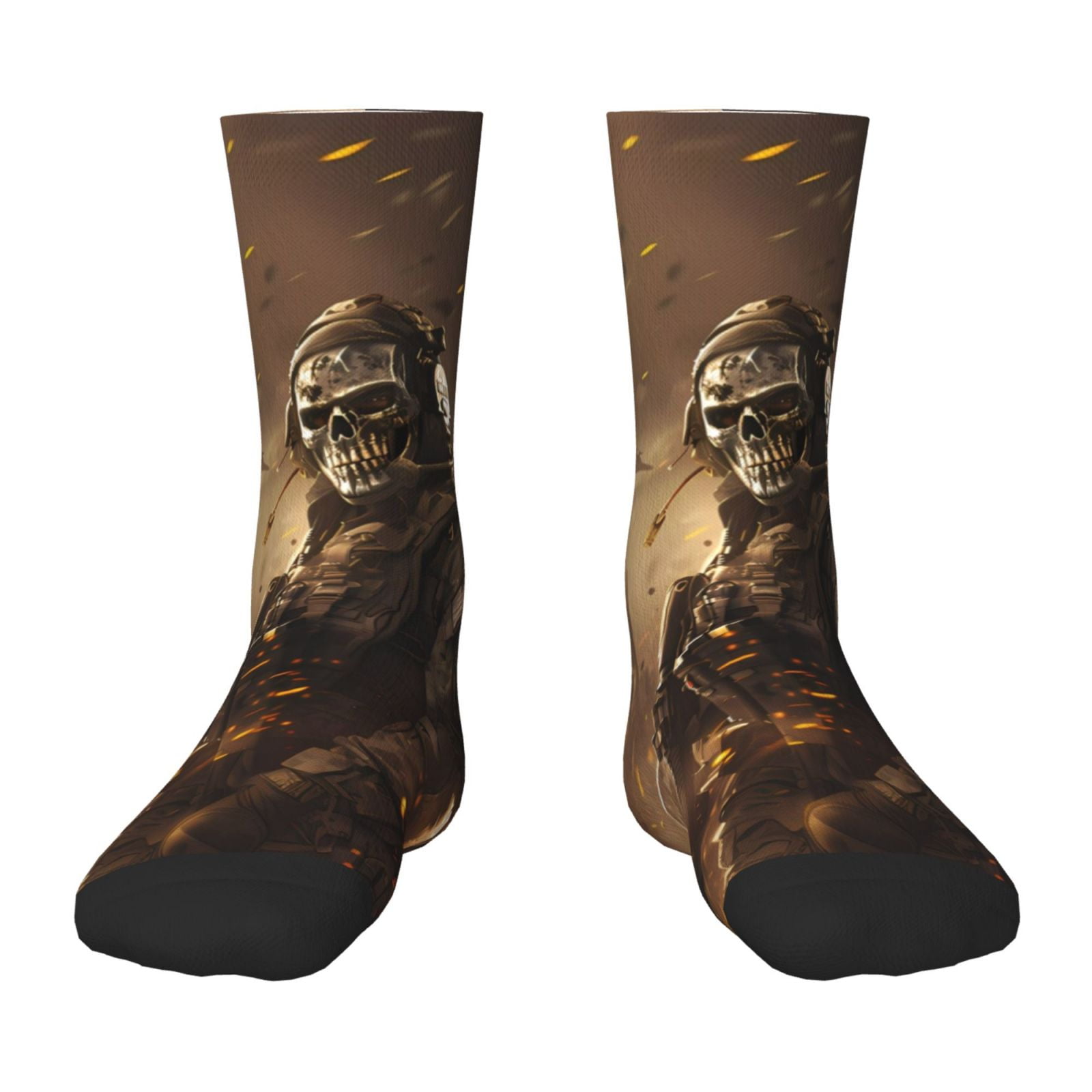 Zufioo Apocalyptic Skull Soldier Print Children's Mid-tube Socks ...