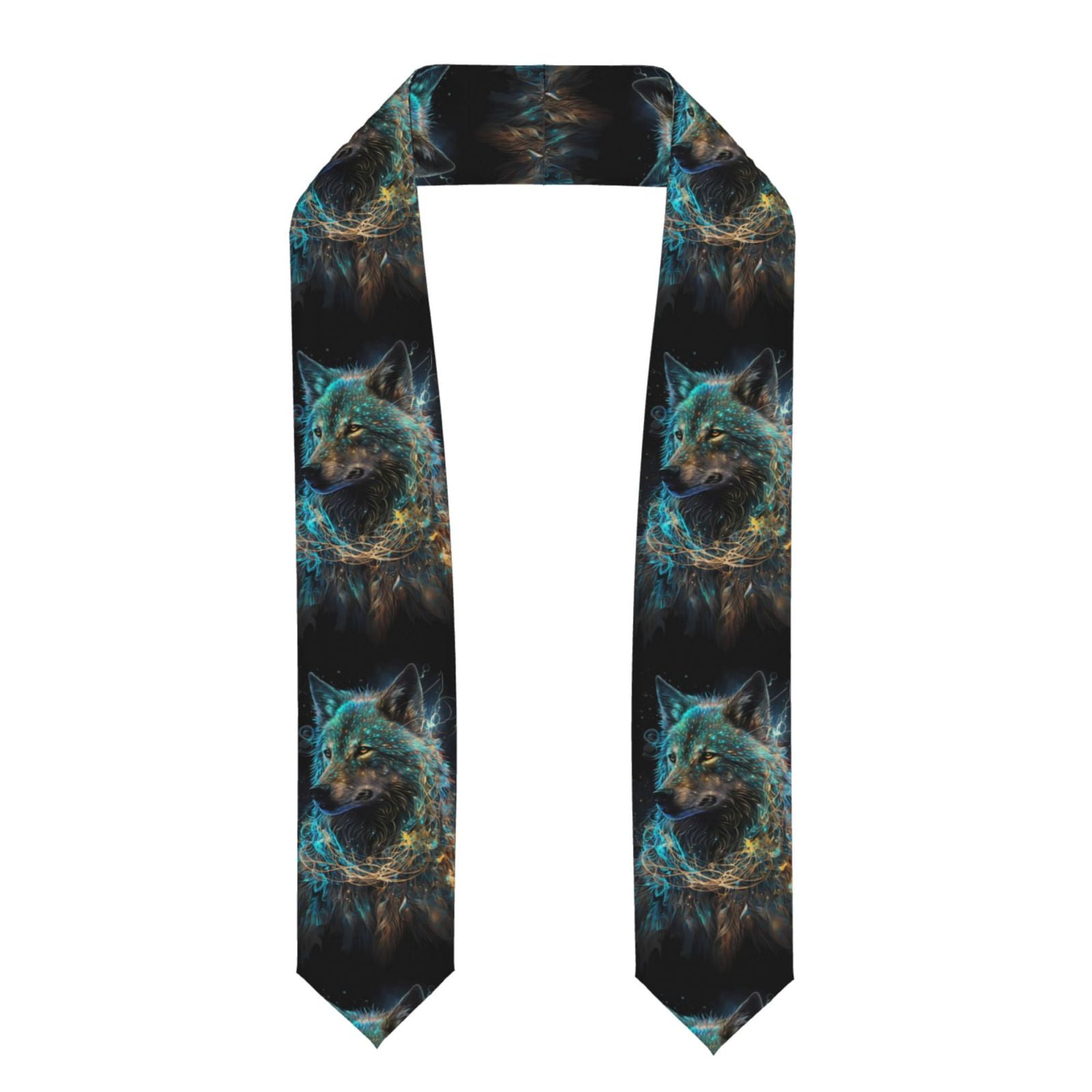 Zufioo Artistic Light Dot Wolf、 Print Graduation Shawl Ribbon ...
