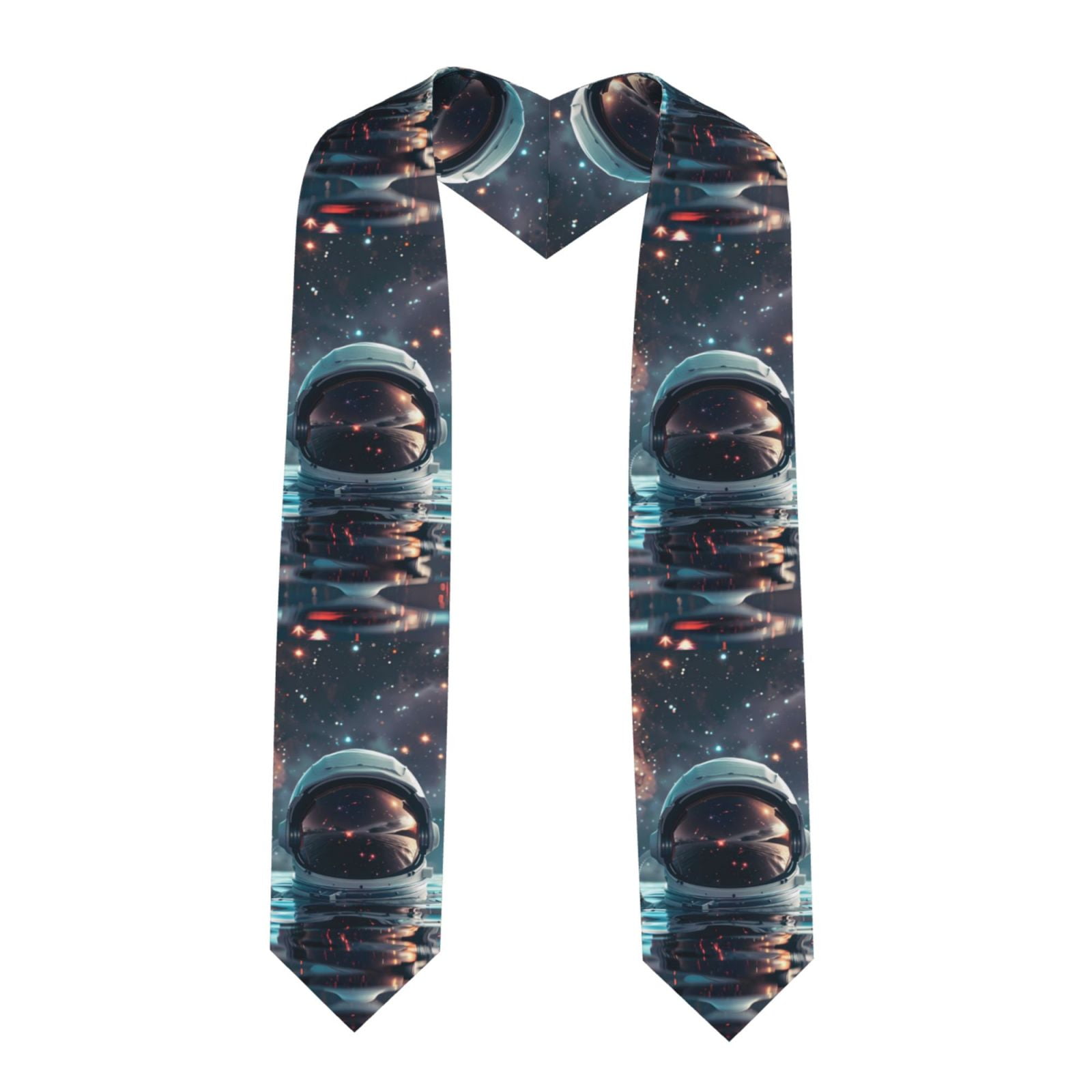 Zufioo Astronaut Helmet Reflections Print Graduation Shawl Ribbon ...