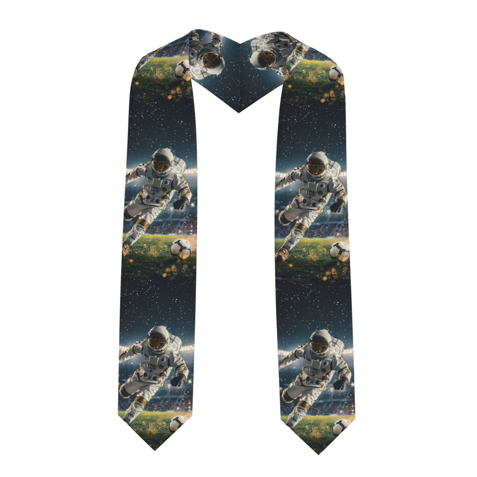 Zufioo Astronaut Soccer Field Print Graduation Shawl Ribbon, Graduation ...