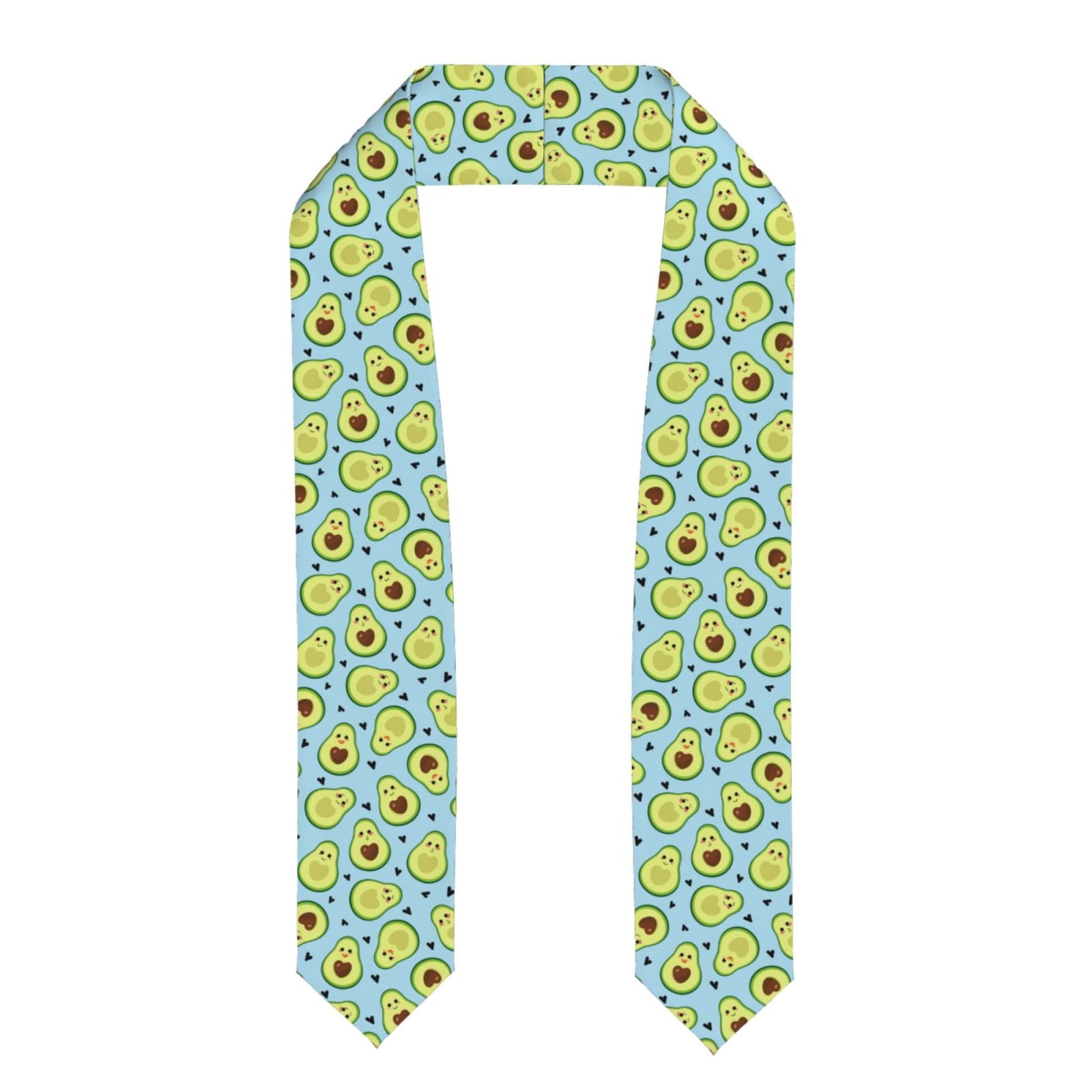 Zufioo Avocado and Hearts Print Graduation Shawl Ribbon, Graduation ...