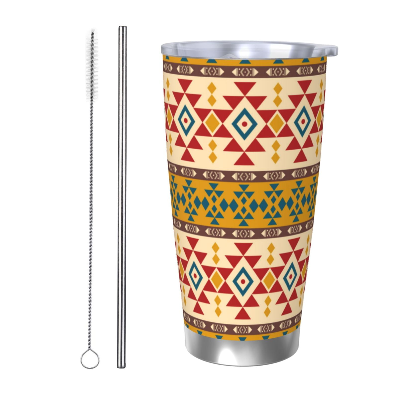 Zufioo Aztec Print 20OZ Stainless Steel Car Cup, Direct Drinking Mouth ...