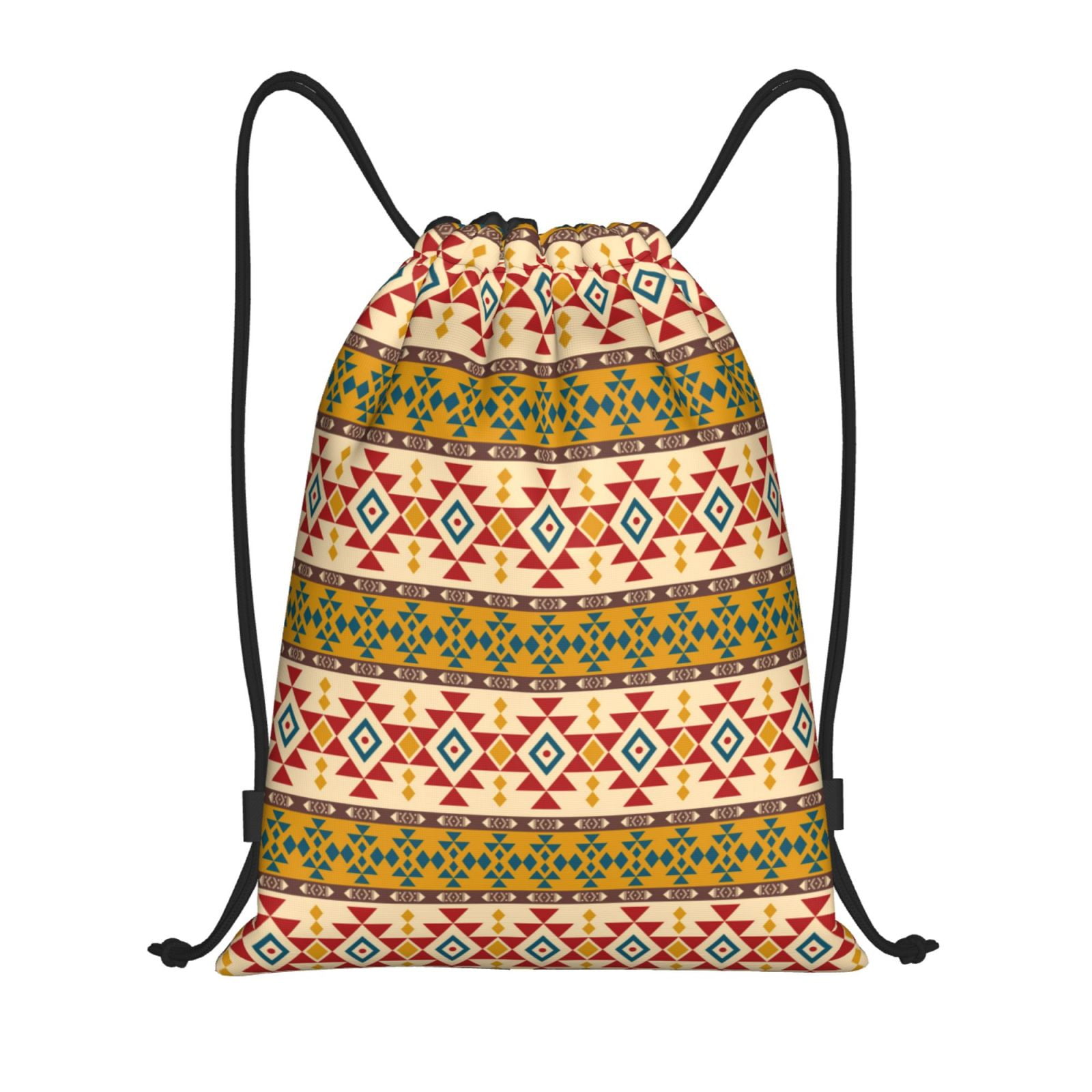 Zufioo Aztec Sports Cinch Sack Gym String Bags Machine Washable Heavy ...