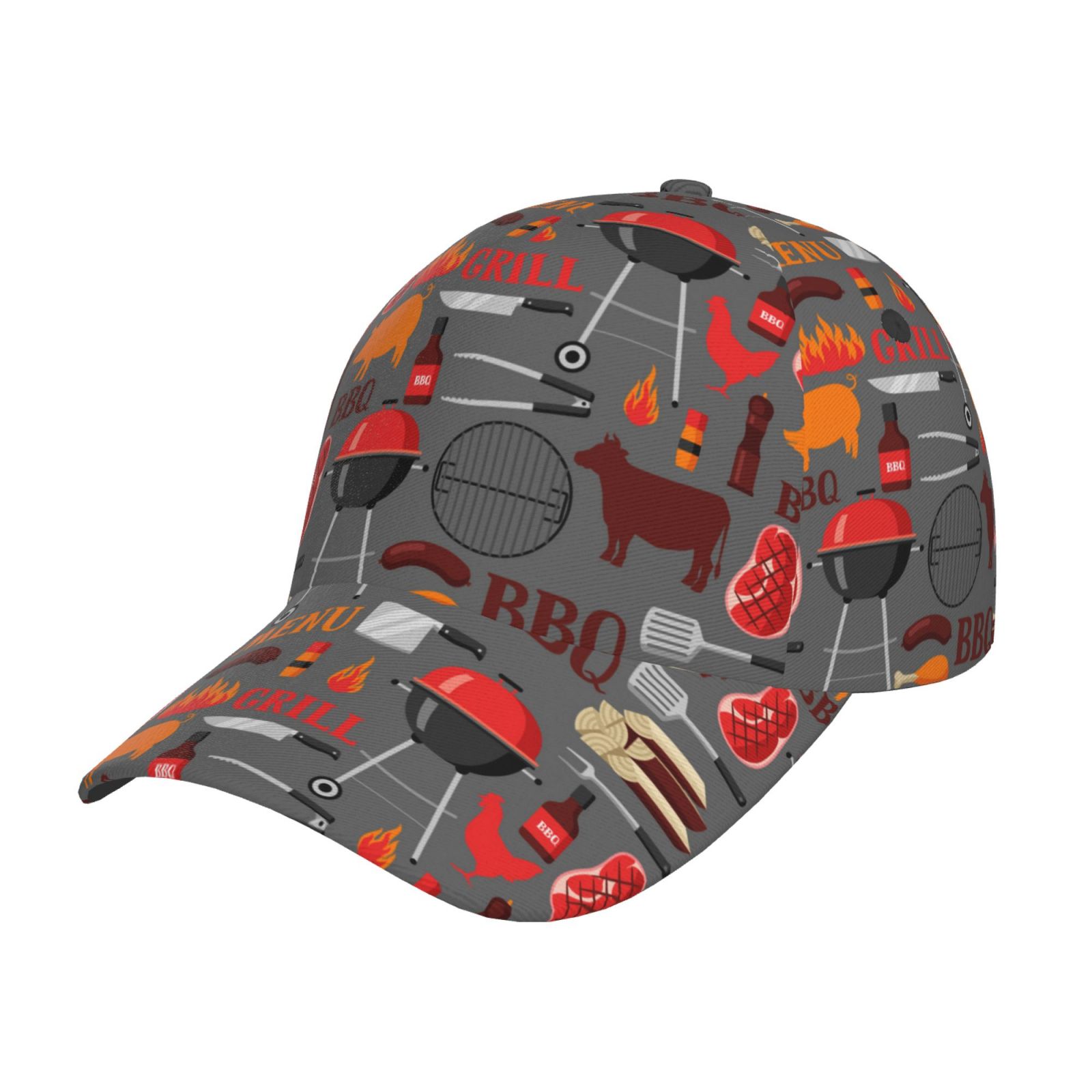 Zufioo BBQ Icons Baseball Cap Hats for Men and Women Golf Dad Hat ...