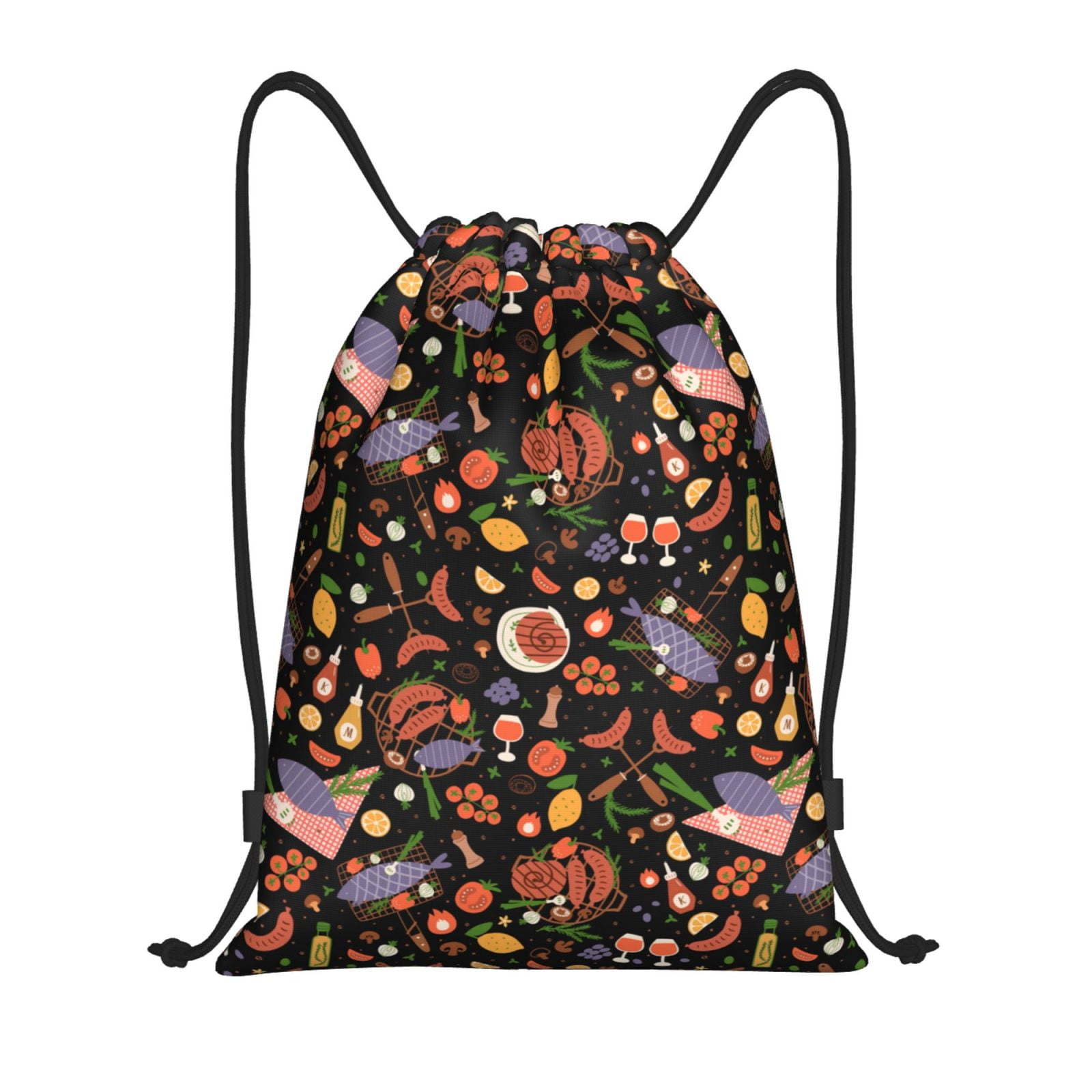 Zufioo BBQ Party Sports Cinch Sack Gym String Bags Machine Washable ...