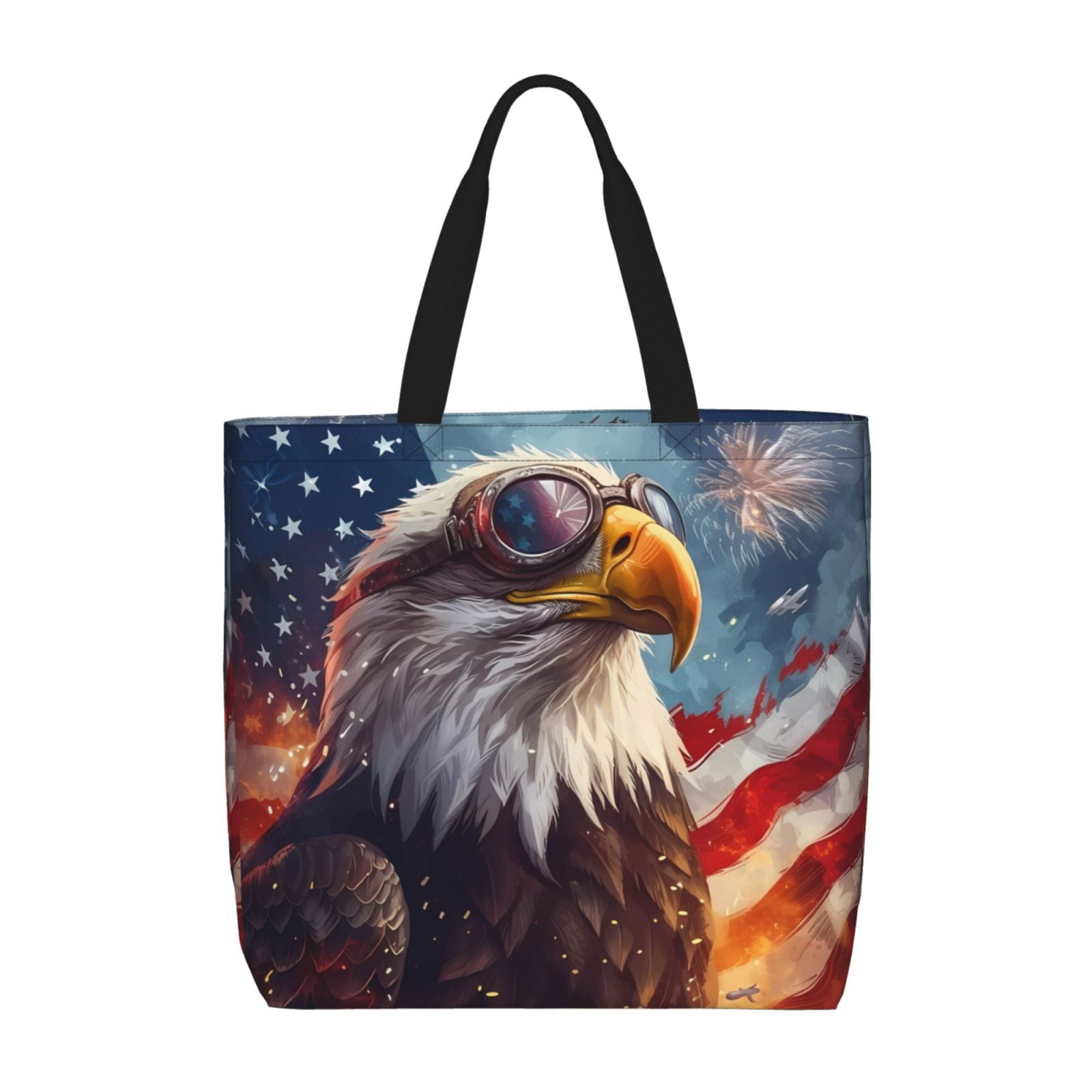 Zufioo Bald Eagle Pilot Print Large Capacity Single Shoulder Convenient ...