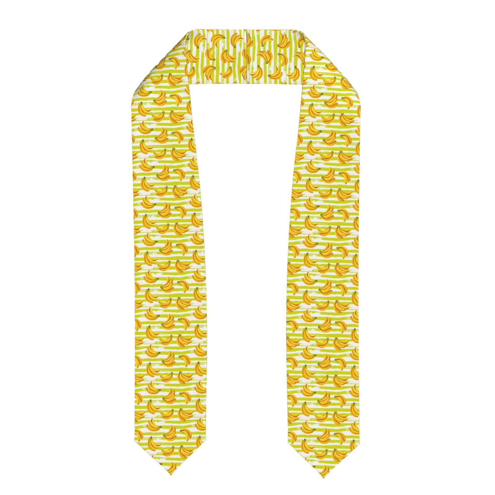 Zufioo Bananas On A Striped Print Graduation Shawl Ribbon, Graduation ...
