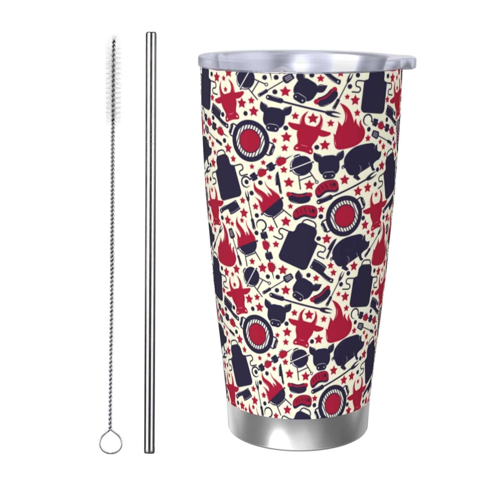 Zufioo Barbeque1 Print 20OZ Stainless Steel Car Cup, Direct Drinking ...