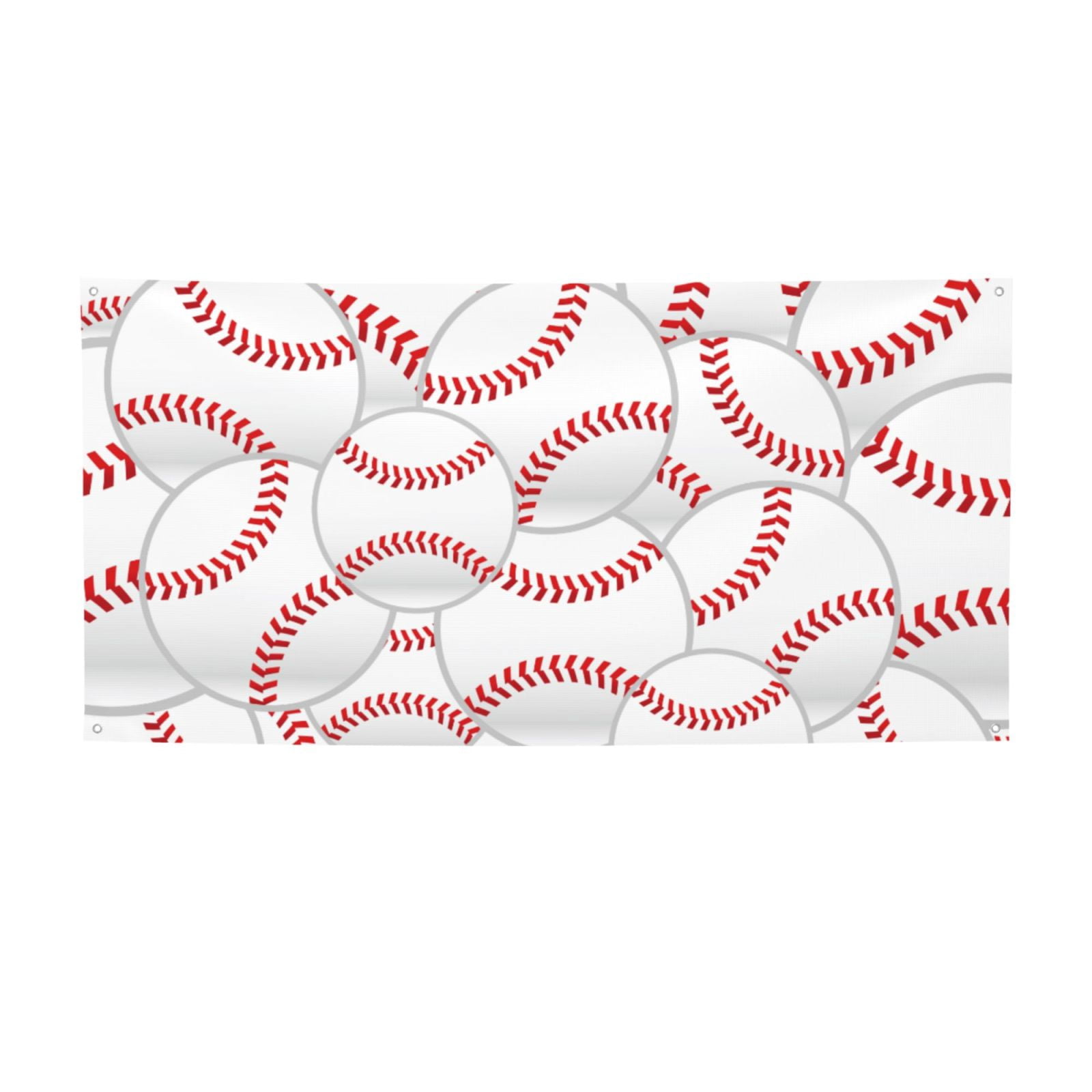 Zufioo Baseballs Print Holiday Banners, Party Banners, Hanging Flags ...