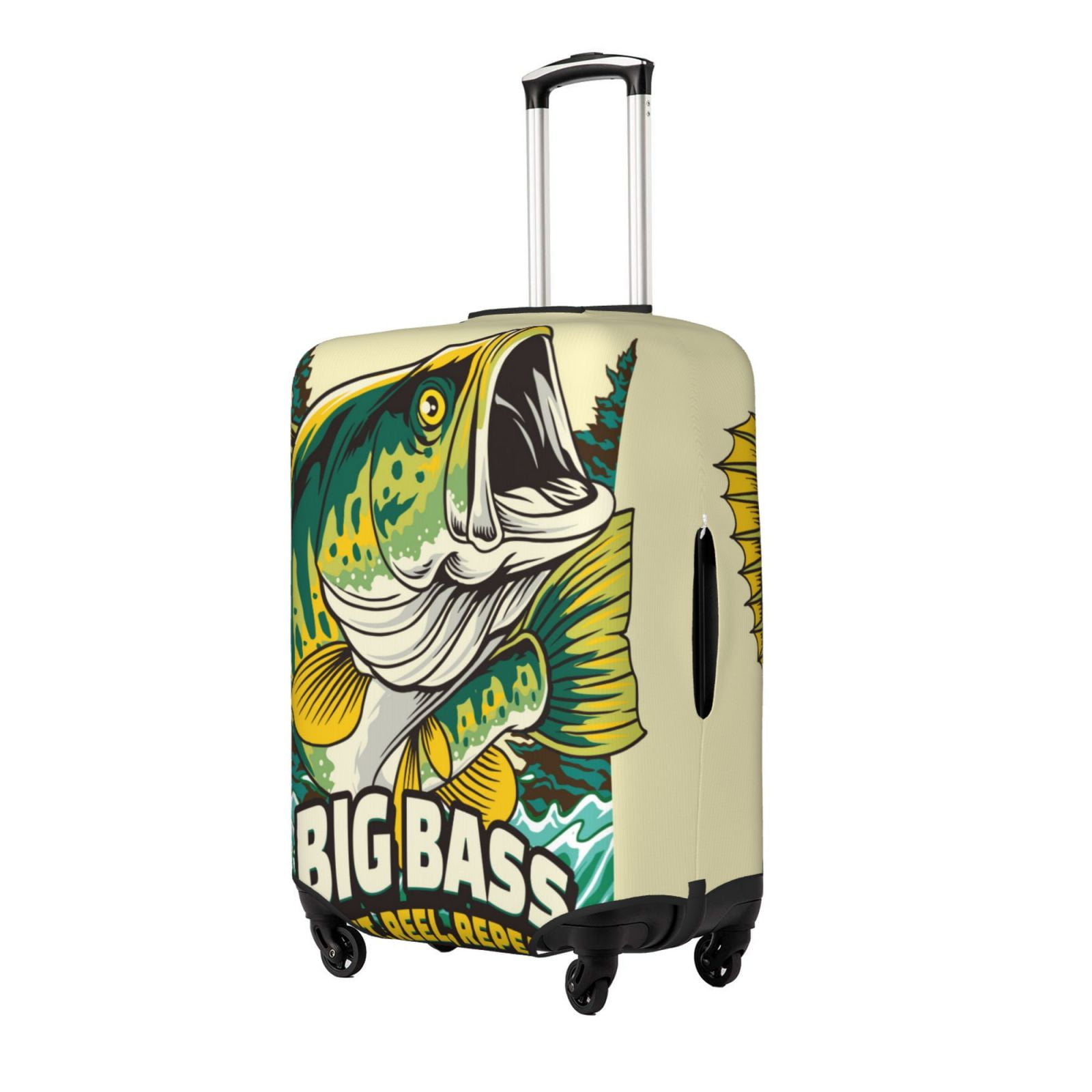 Zufioo Bass Fish and Water Print Luggage Case Protective Cover ...