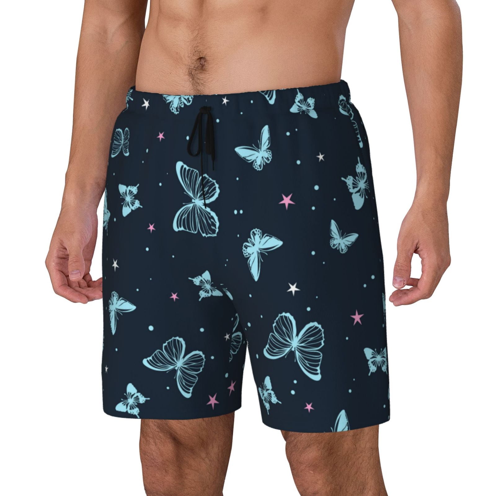 Zufioo Beautiful Butterflies Mens Swimsuit Trunks with Compression ...