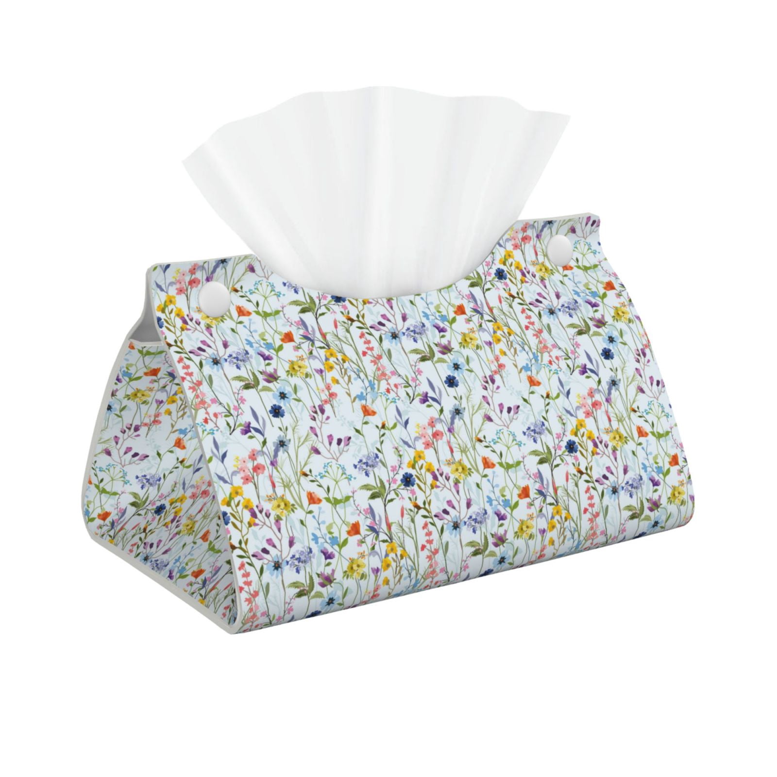 Zufioo Beautiful wild flower forest Print Long Leather Tissue Bag, PVC ...