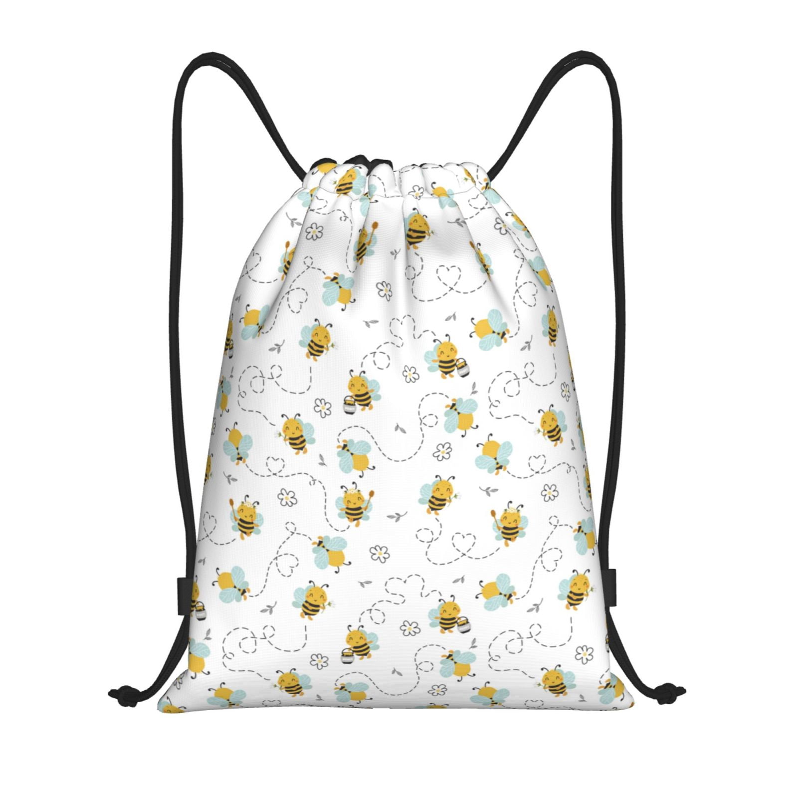 Zufioo Bee Sports Cinch Sack Gym String Bags Machine Washable Heavy ...