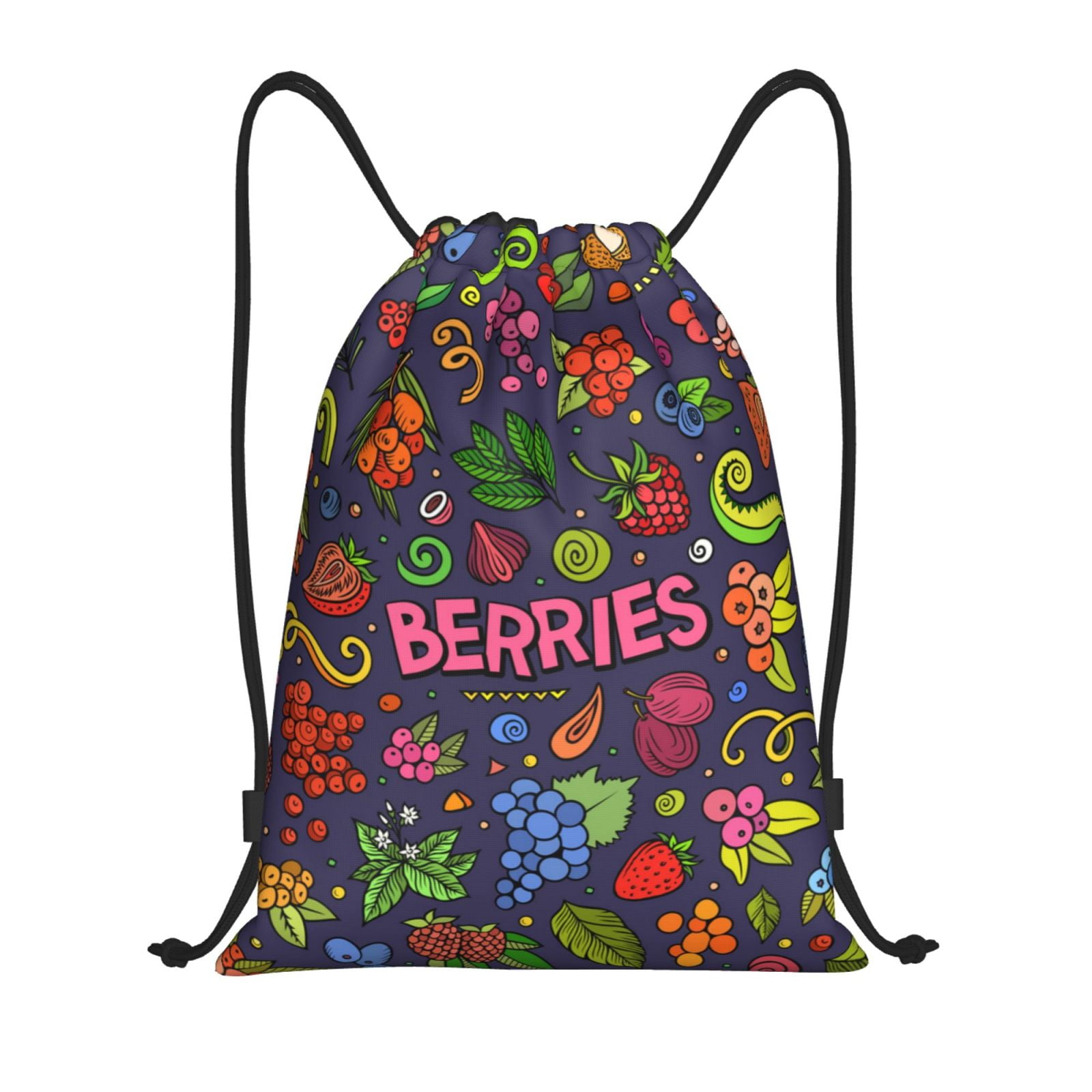 Zufioo Berry Fruits Sports Cinch Sack Gym String Bags Machine Washable ...
