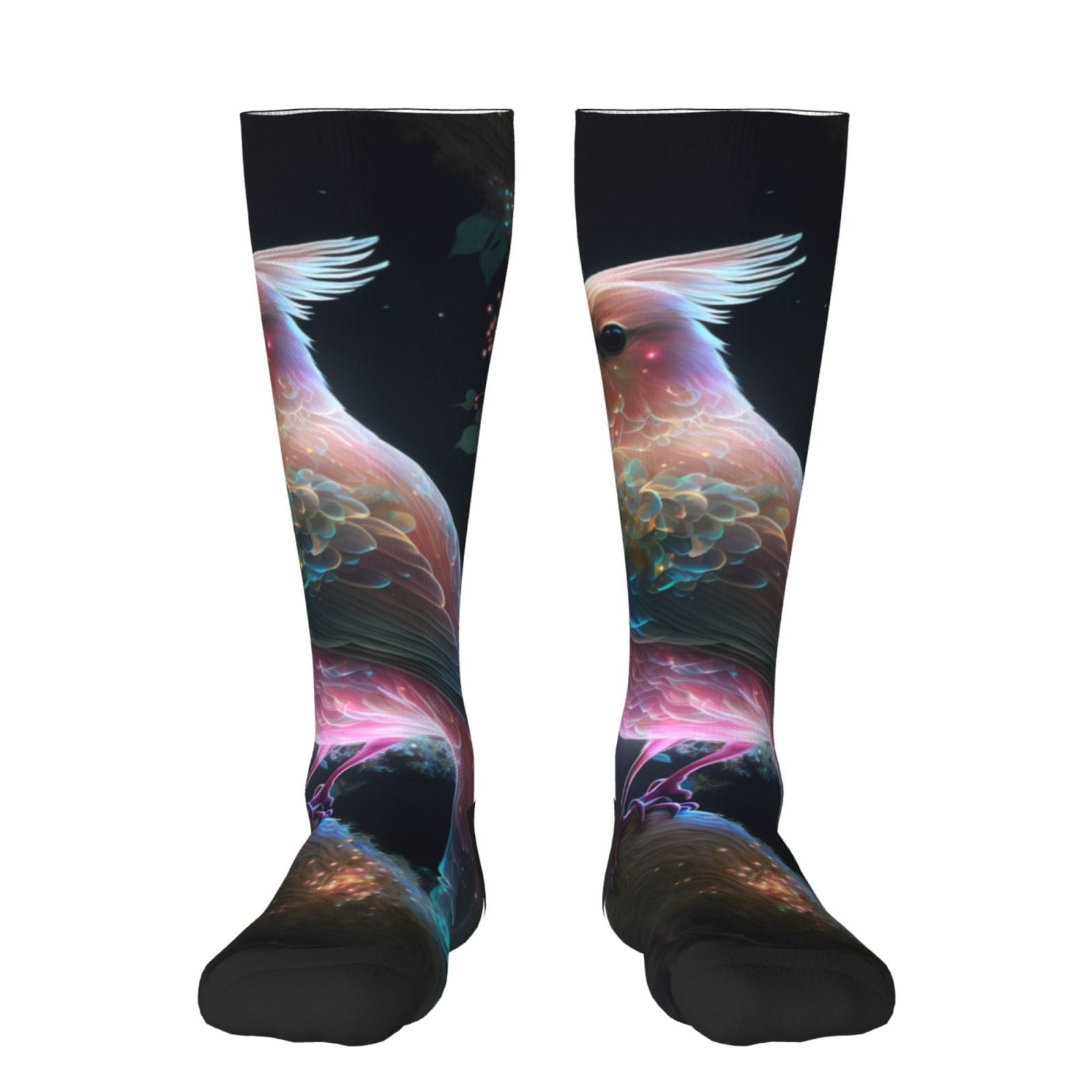 Zufioo Bird 3 Print Long High Thigh Socks Knee-High Warm Stocking Women Boot Sock Leg Warmer ...