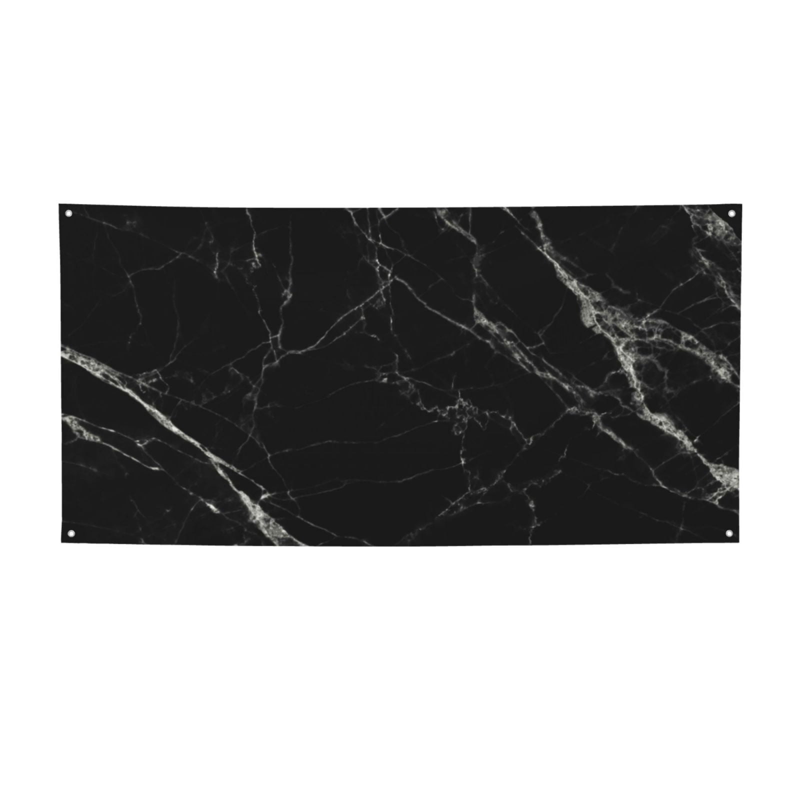 Zufioo Black Marble Texture Abstract Print Holiday Banners, Party ...