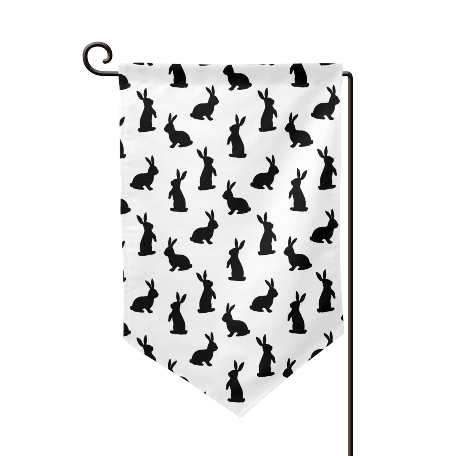 Zufioo Black Rabbit Print Garden Decoration Flags, Sun-resistant and ...