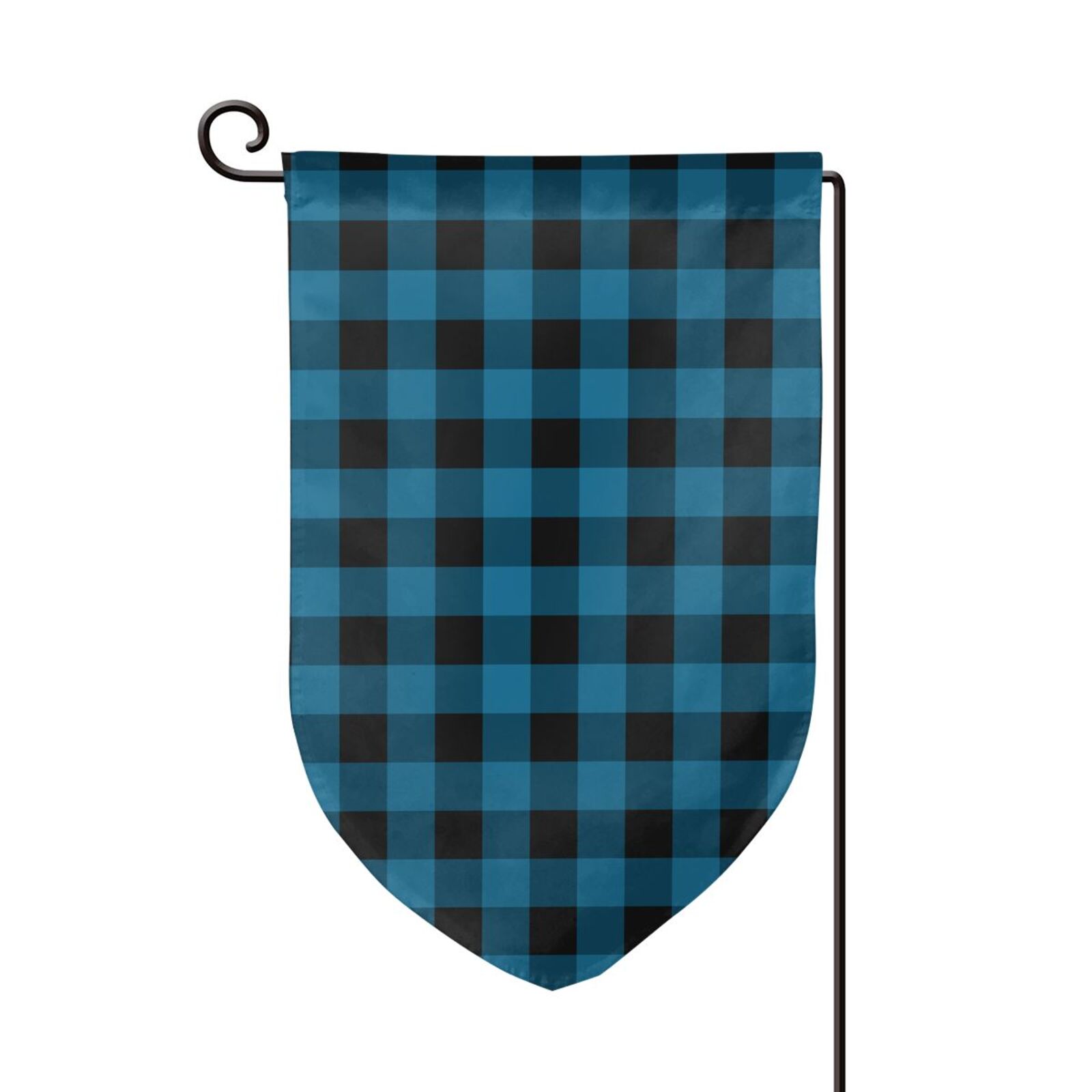 Zufioo Blue Black Plaid Print Garden Decoration Flags, Sun-resistant ...