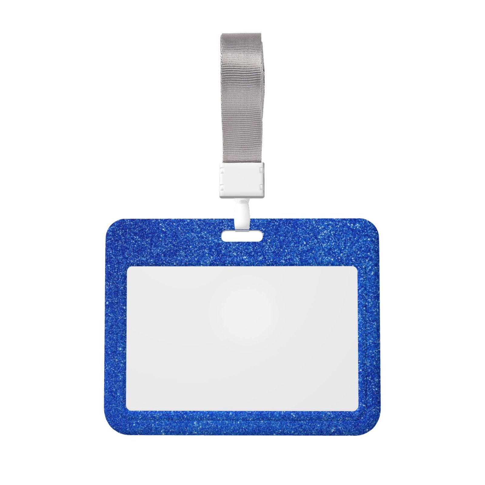Zufioo Blue Glitter Print Work Badge Protective Case, Waterproof ...