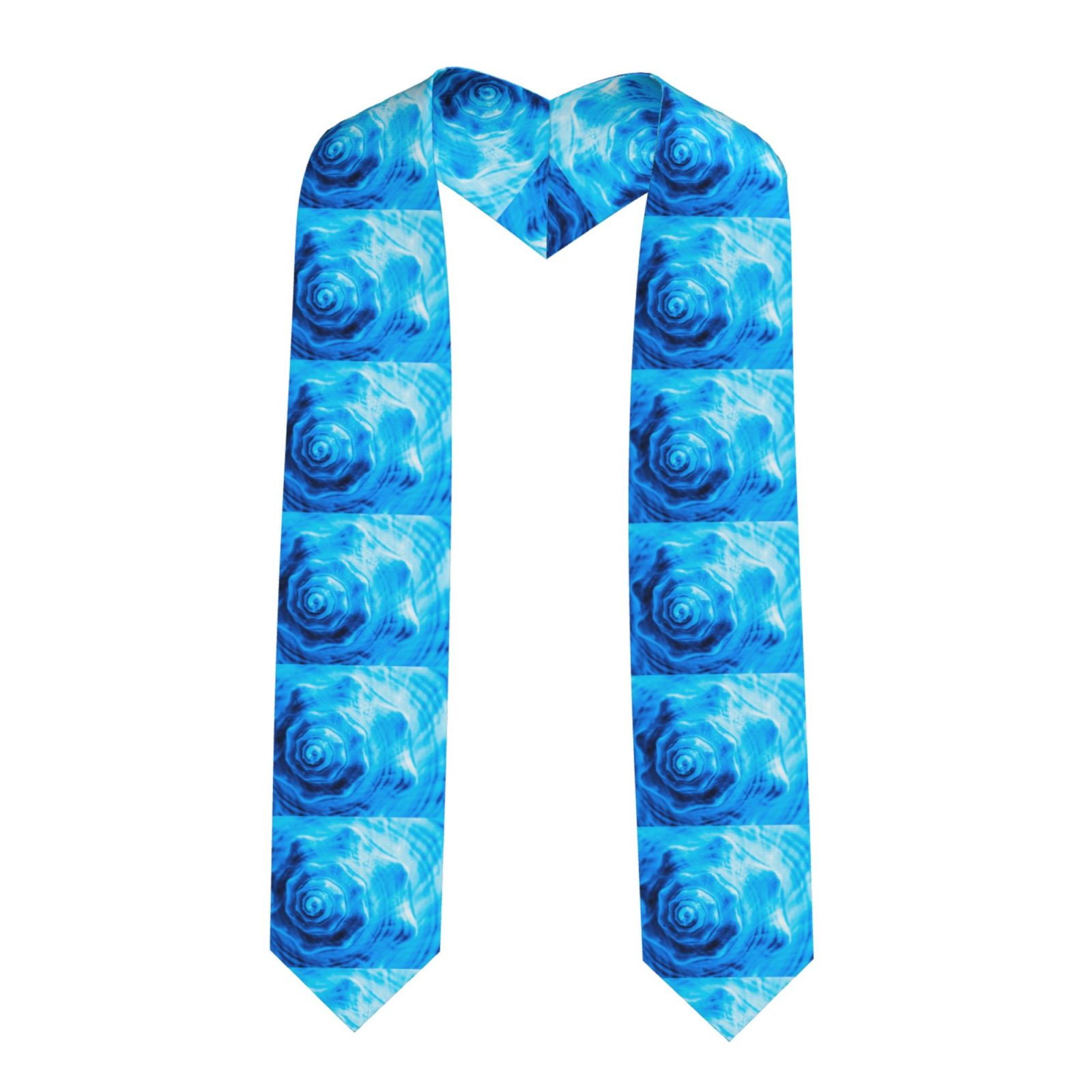 Zufioo Blue Shell Print Graduation Shawl Ribbon, Graduation Ribbon for ...