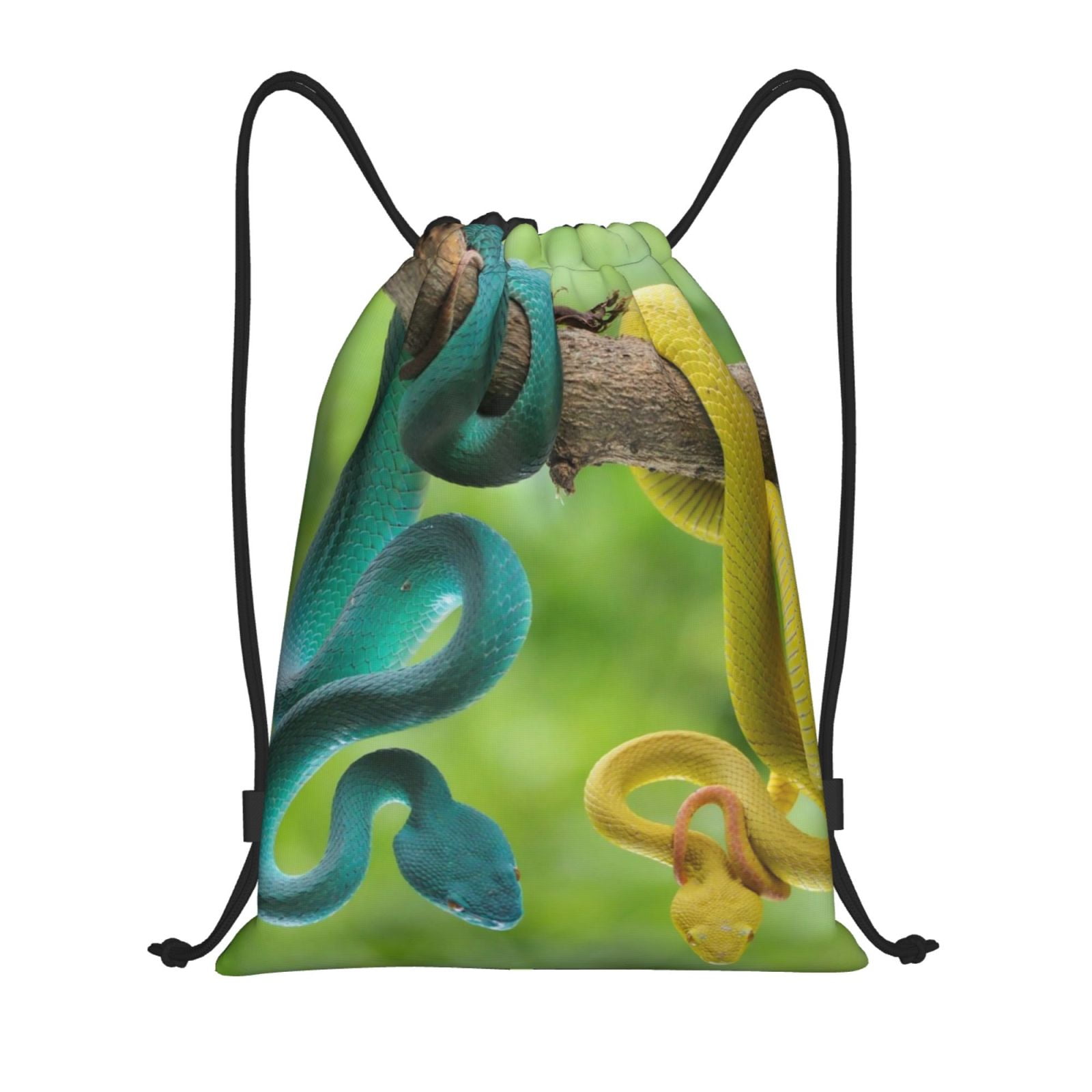 Zufioo Blue Viper And Yellow Viper Snake Sports Cinch Sack Gym String ...
