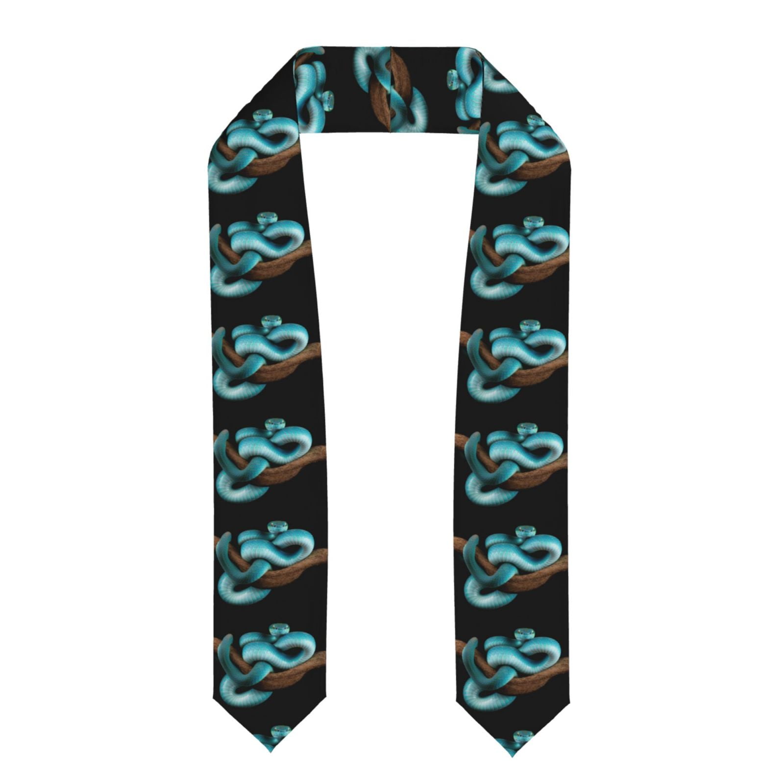 Zufioo Blue Viper Snake Print Graduation Shawl Ribbon, Graduation ...