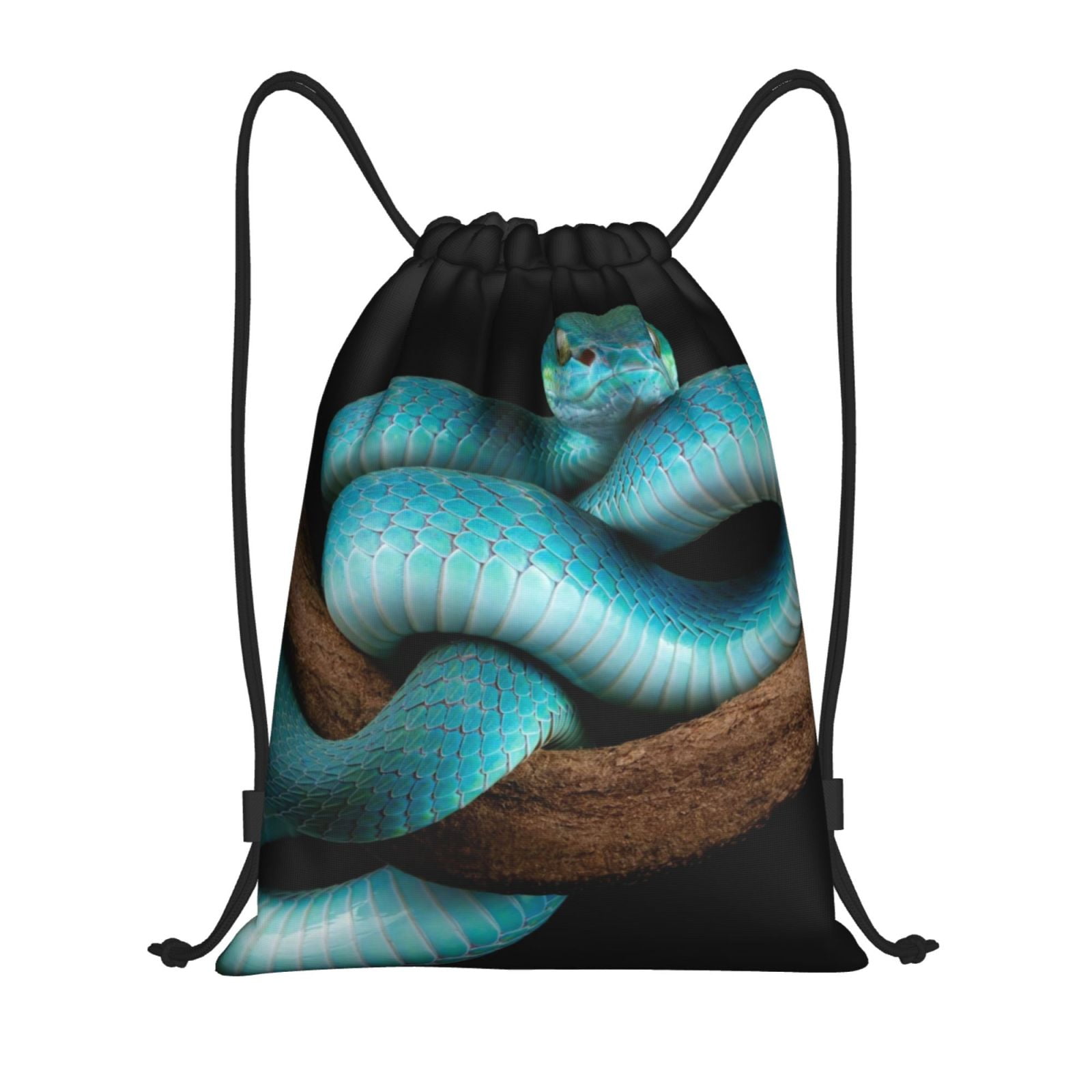 Zufioo Blue Viper Snake Sports Cinch Sack Gym String Bags Machine ...