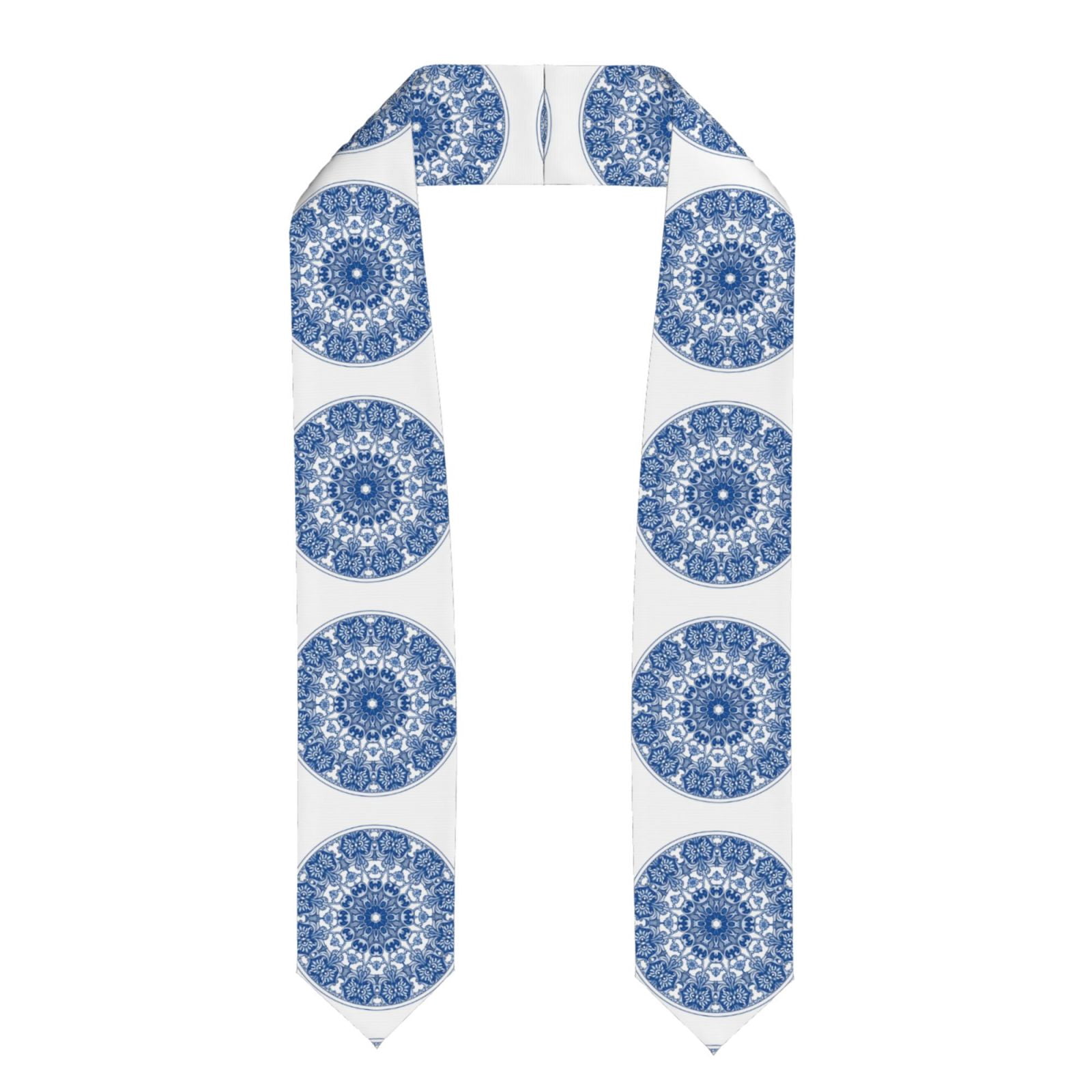 Zufioo Blue Watercolor Print Graduation Shawl Ribbon, Graduation Ribbon ...