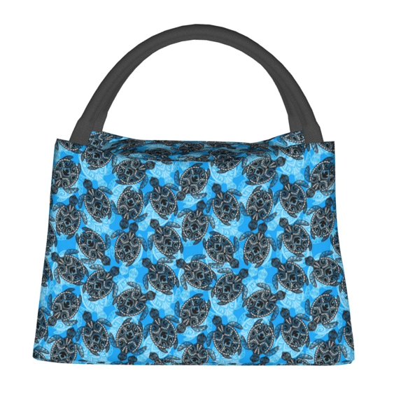 Zufioo Bohemian Sea Turtle Insulated Reusable Grocery Bags,Cooler Bag ...
