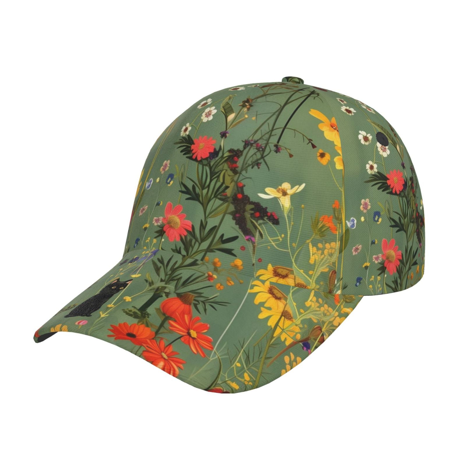 Zufioo Botanical Garden With Cats Baseball Cap Hats for Men and Women ...