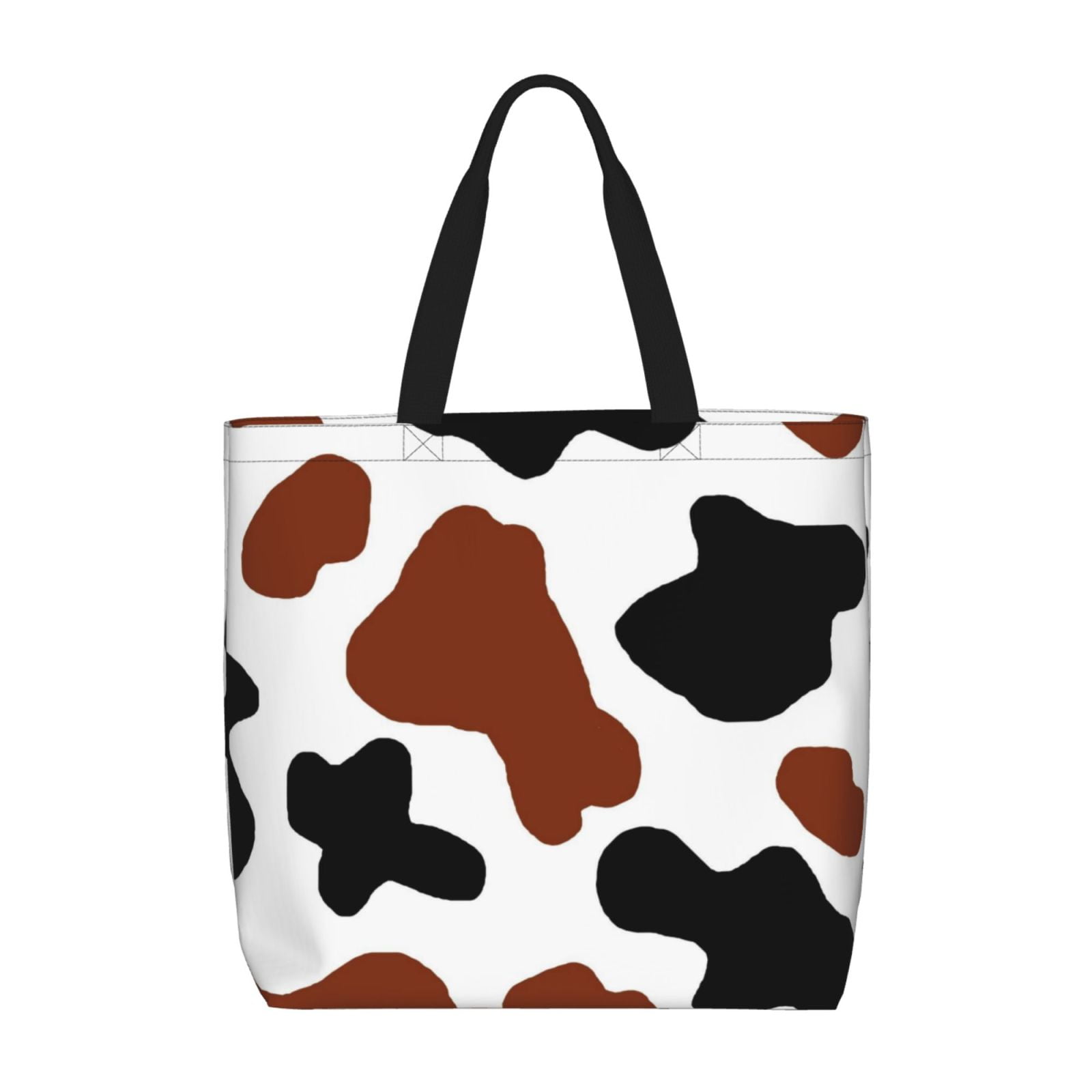 Zufioo Brown Black Cow Print Large Capacity Single Shoulder Convenient ...