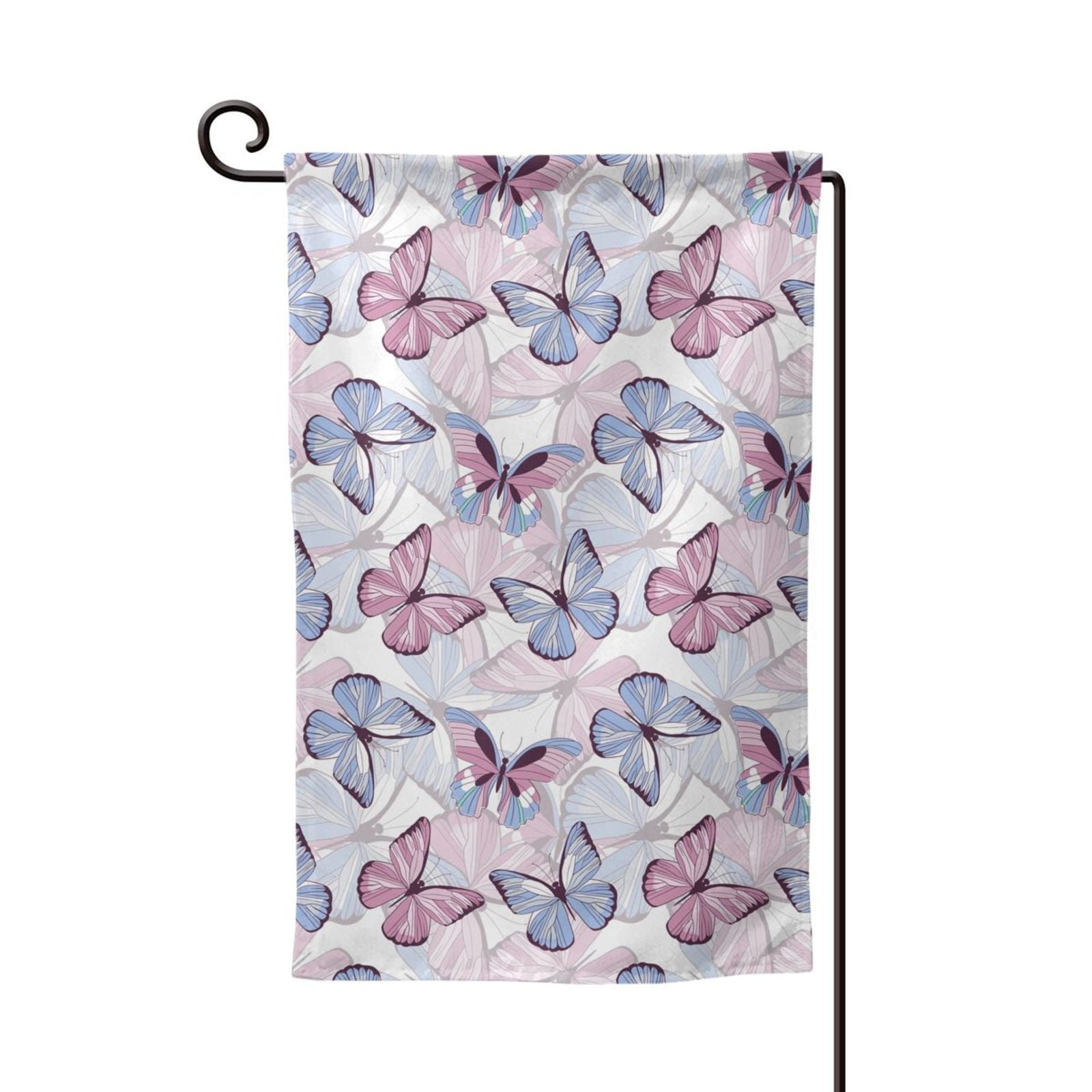 Zufioo Butterflies in Pastel Print Garden Decoration Flags, Sun-resistant and Wrinkle-resistant ...