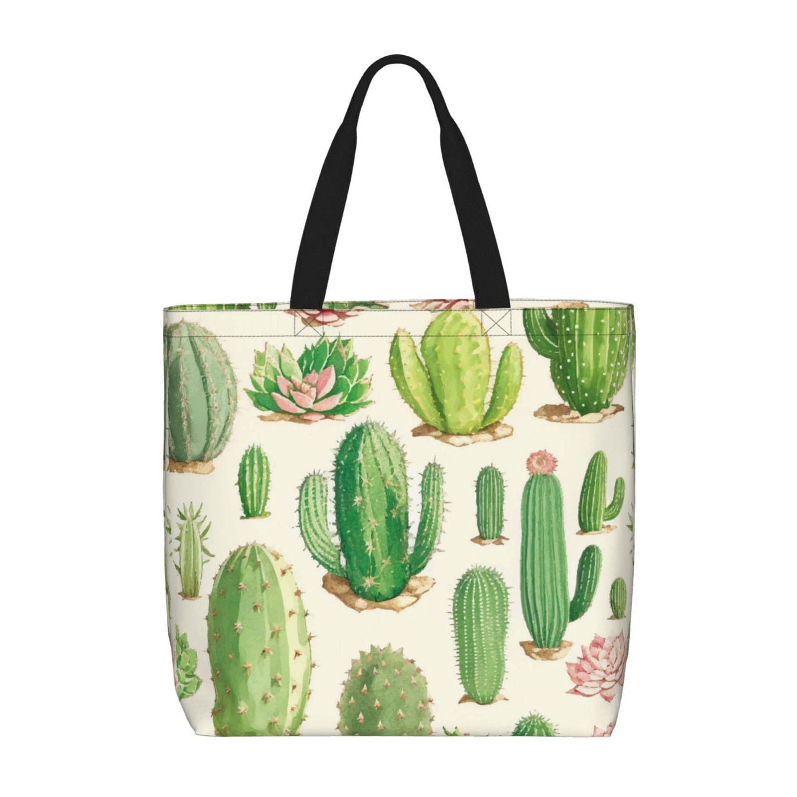 Zufioo Cactus And Succulent Print Large Capacity Single Shoulder ...