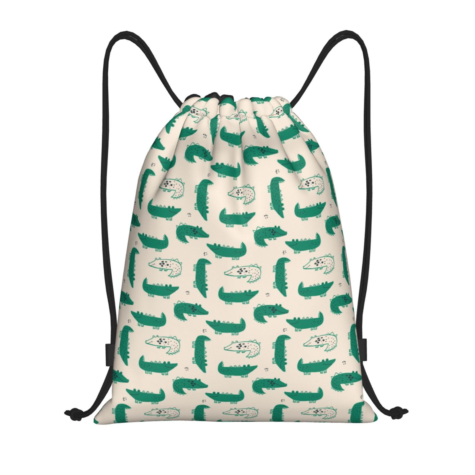 Zufioo Cartoon Crocodile Sports Cinch Sack Gym String Bags Machine ...