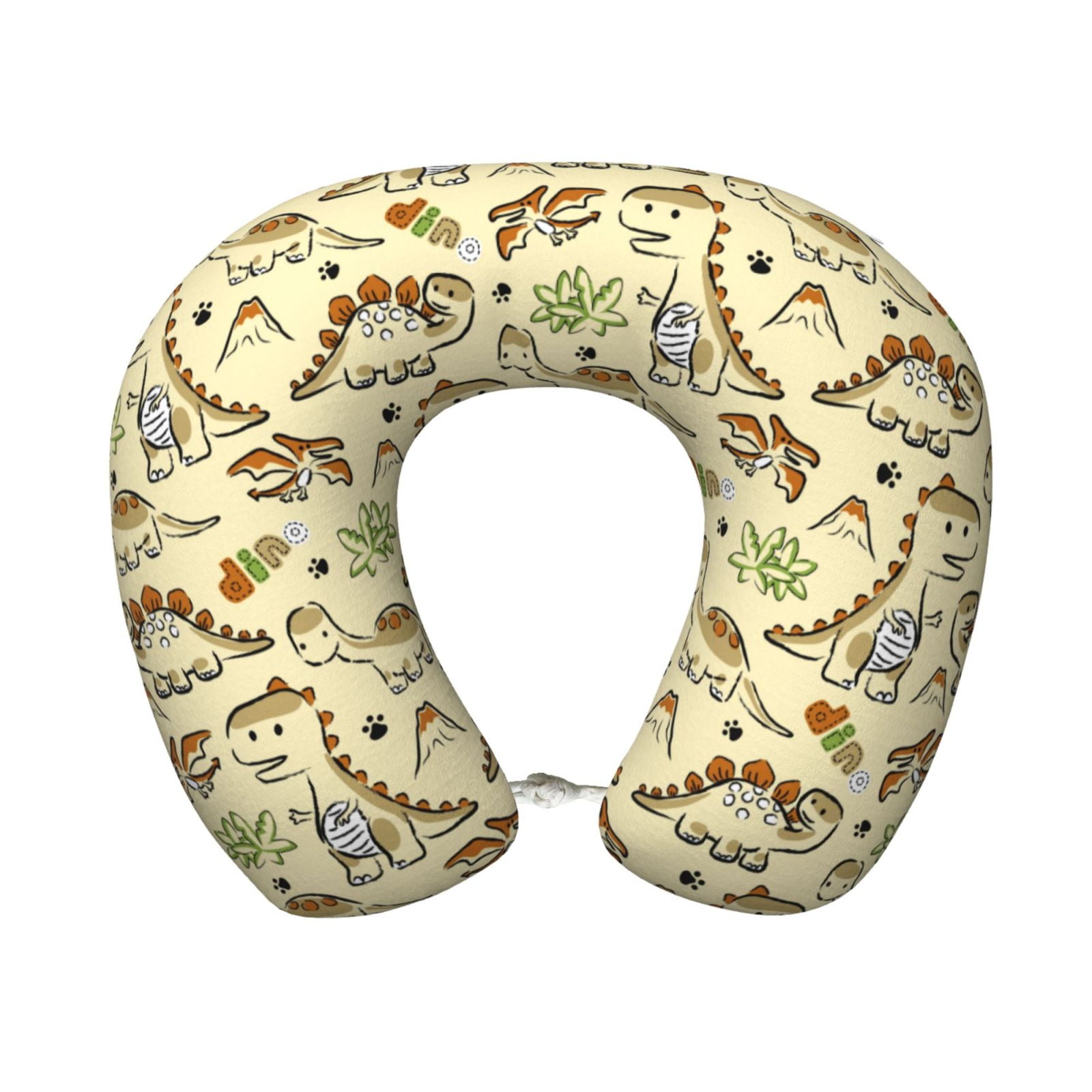 Zufioo Cartoon Dinosaurs for Memory Foam U-shaped Pillow, Buckle and ...