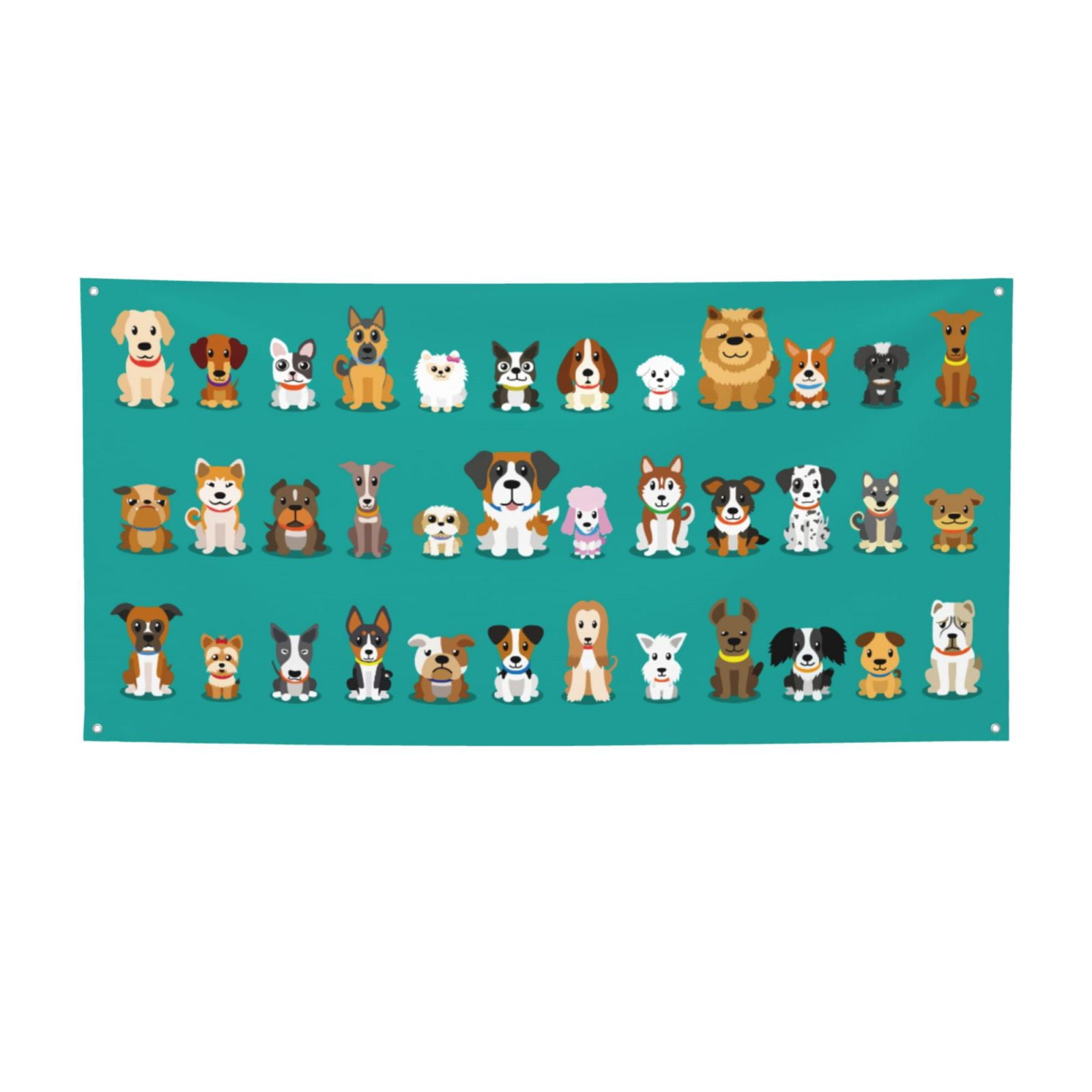 Zufioo Cartoon Dogs Print Holiday Banners, Party Banners, Hanging Flags ...