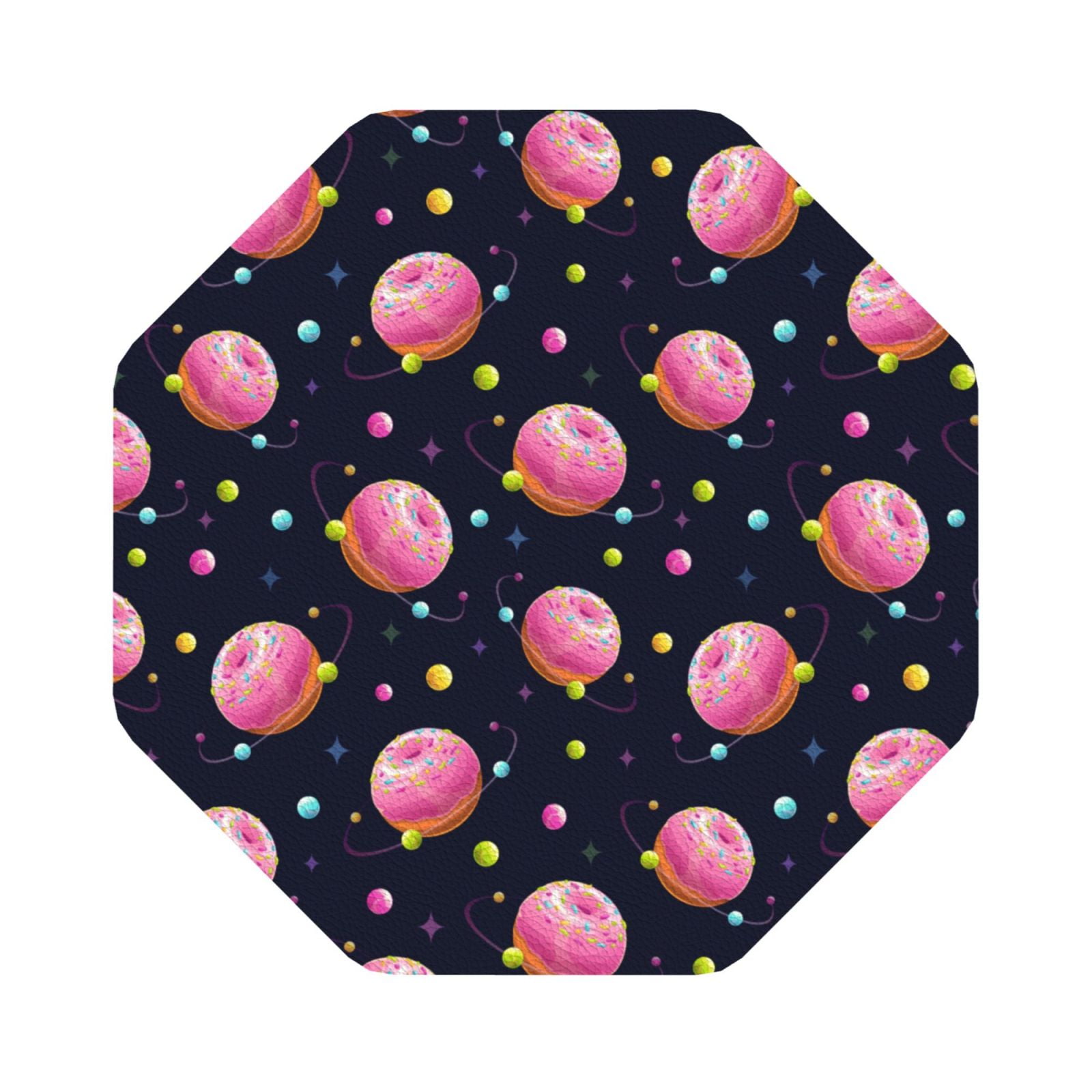 Zufioo Cartoon Donut Planets 6PCS Leather Coasters ,4 Inch Coasters ...