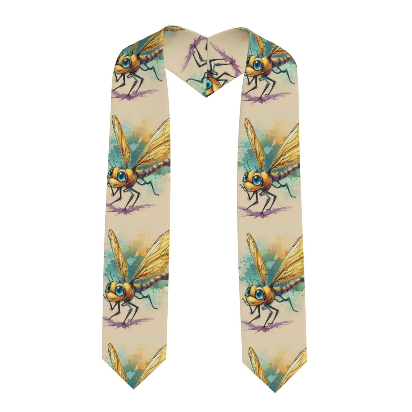 Zufioo Cartoon Dragonfly Art Print Graduation Shawl Ribbon, Graduation ...