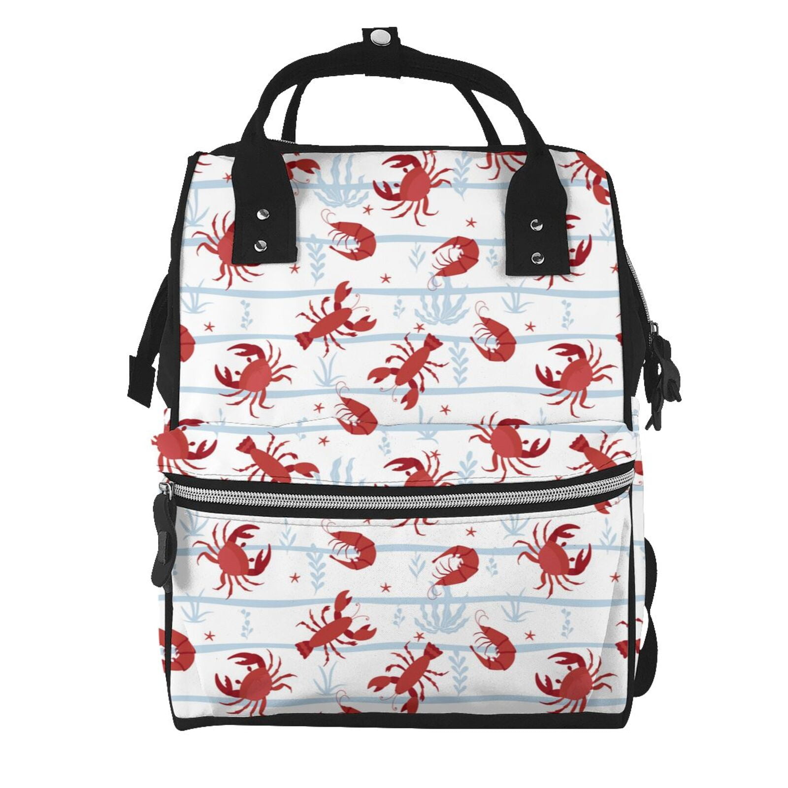 Zufioo Cartoon Lobsters Print Large capacity mommy bag, diaper bag ...