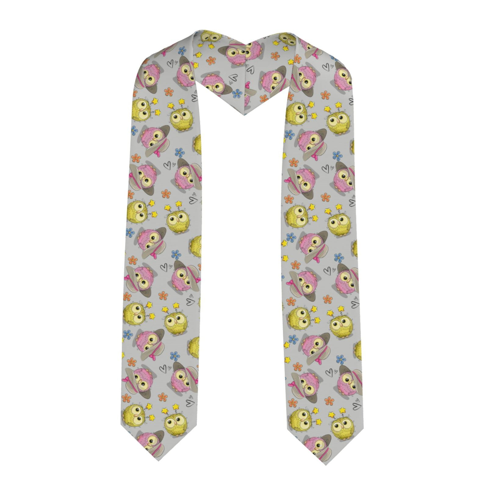 Zufioo Cartoon Owls Print Graduation Shawl Ribbon, Graduation Ribbon ...
