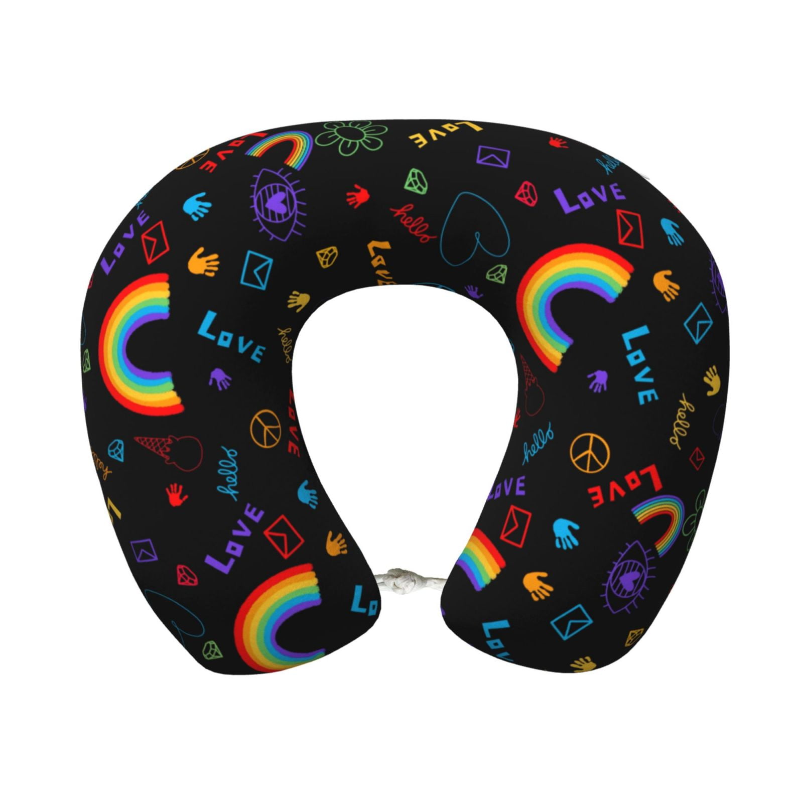 Zufioo Cartoon Pride Lgbt for Memory Foam U-shaped Pillow, Buckle and ...