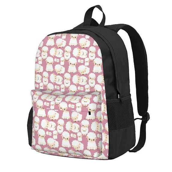 Zufioo Cartoon Sheep Pattern Adult Backpack,Wear-resistant and ...