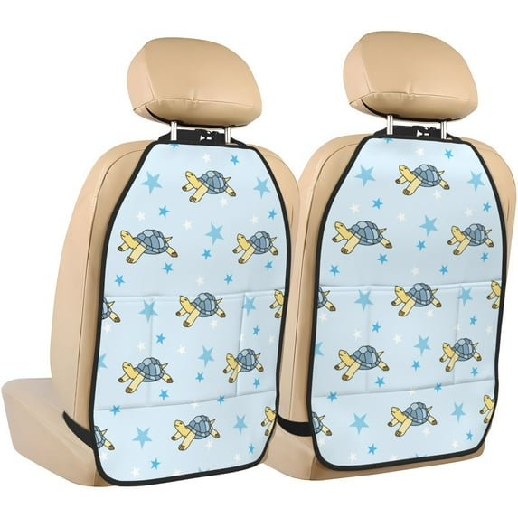 Zufioo Cartoon Turtle for Car Seat Kick-Proof Storage Pads 2 Pack, Anti ...